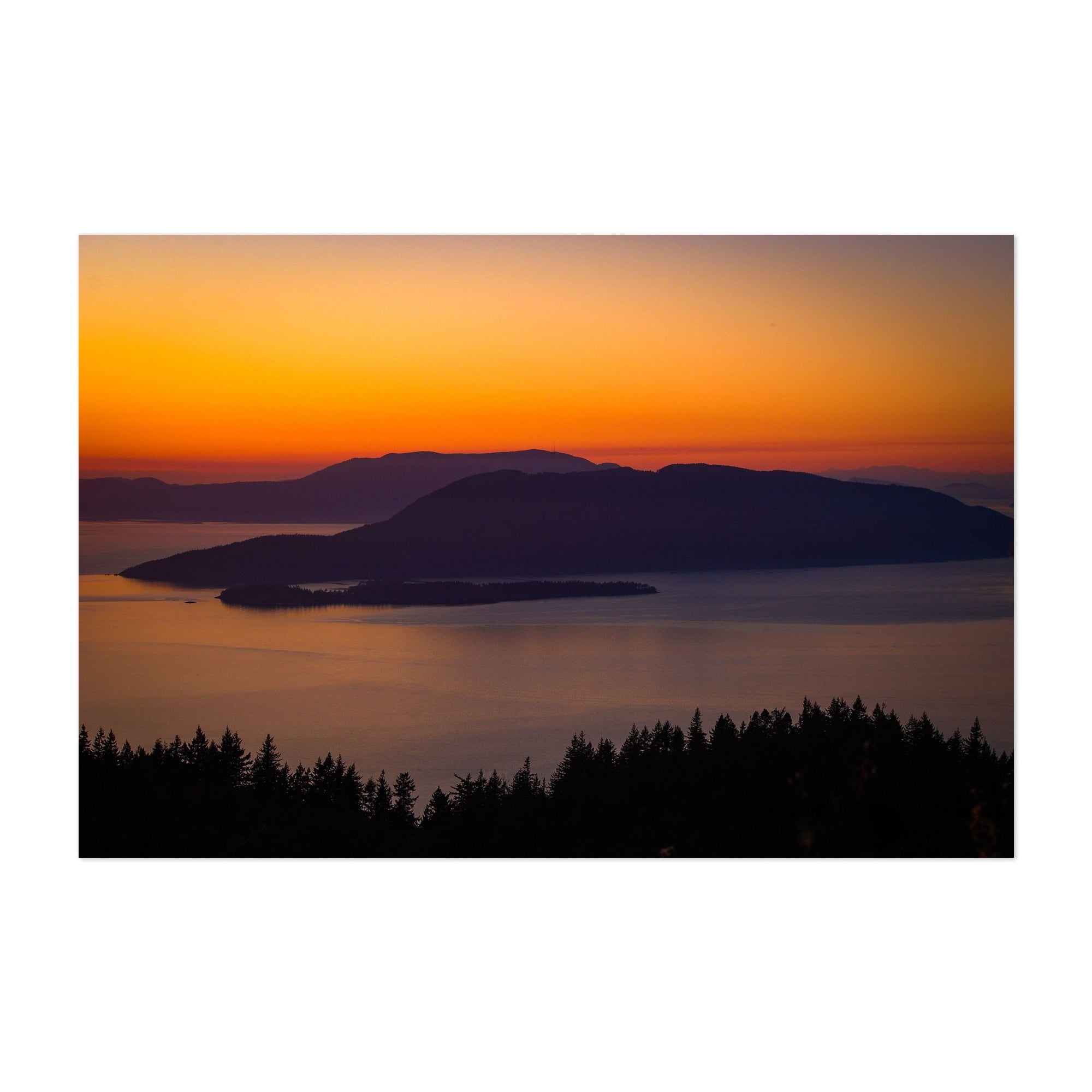 Washington Twilight Over Samish Bay - Bellingham Washington Photography ...