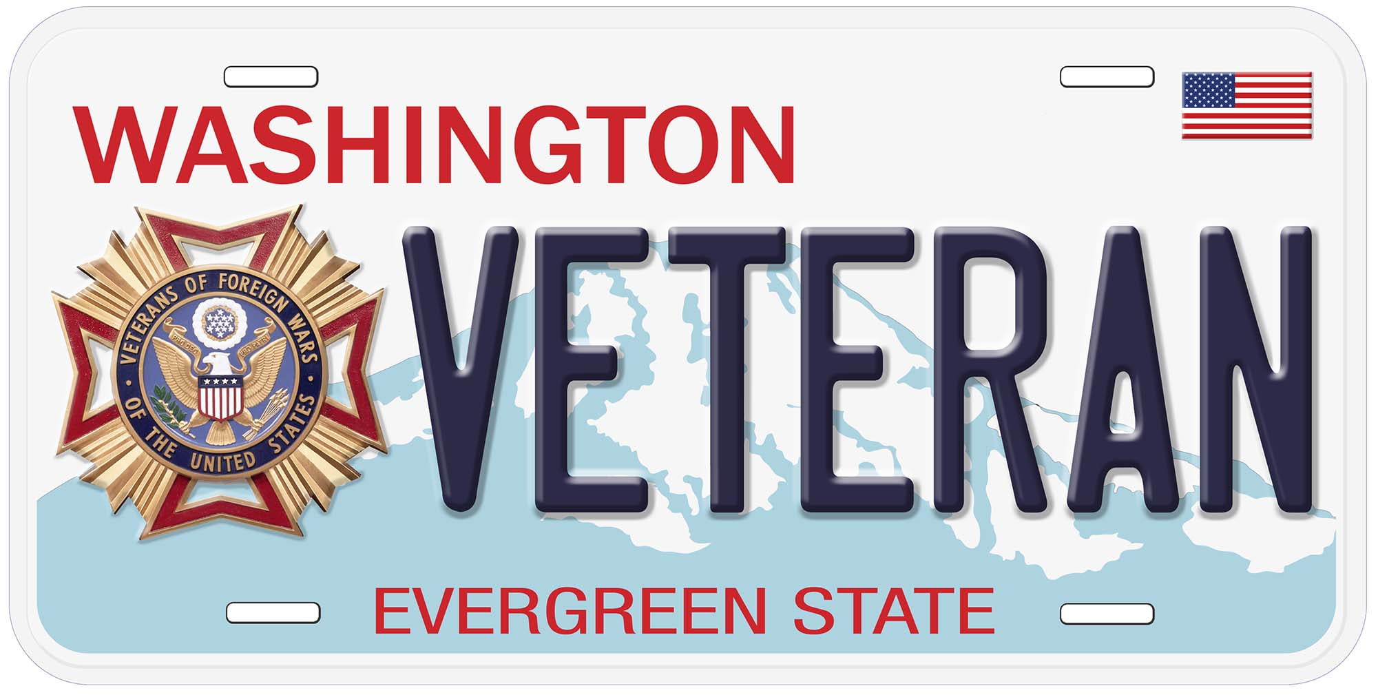 Washington Veteran Novelty Car Auto License Plate - Walmart.com