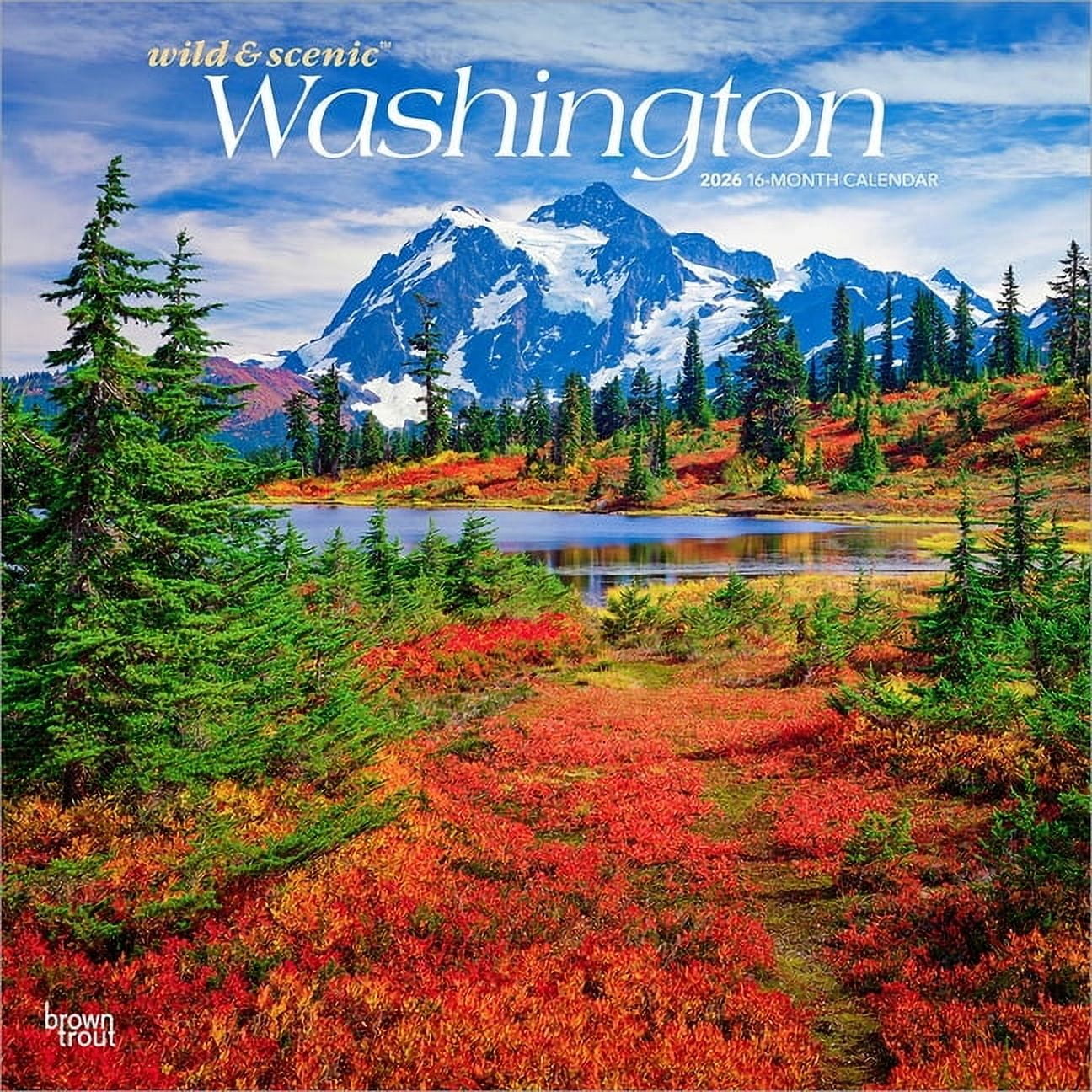 Washington Wild & Scenic 2026 12 X 24 Inch (Hanging) Monthly Square ...