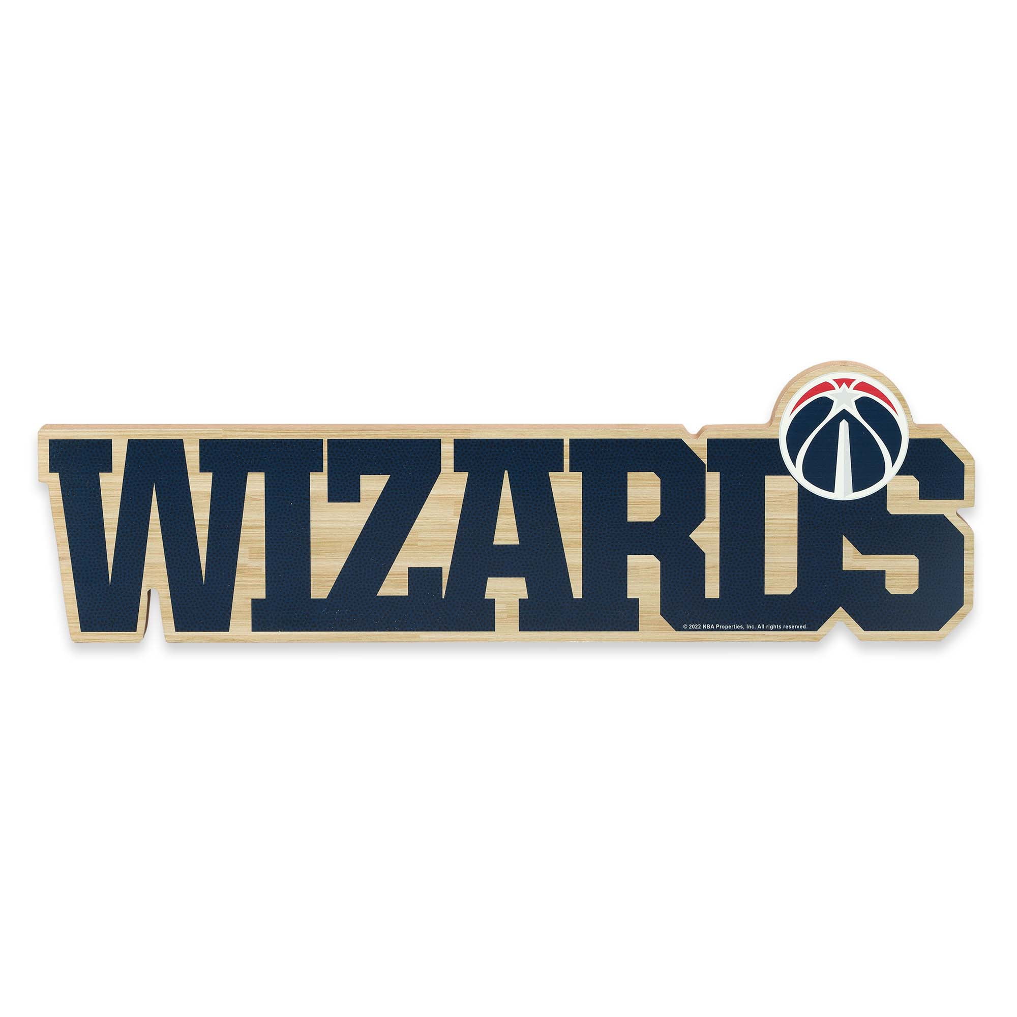 Washington Wizards 5.375'' x 18'' Laser Cut Chunky Wood Sign - Walmart.com