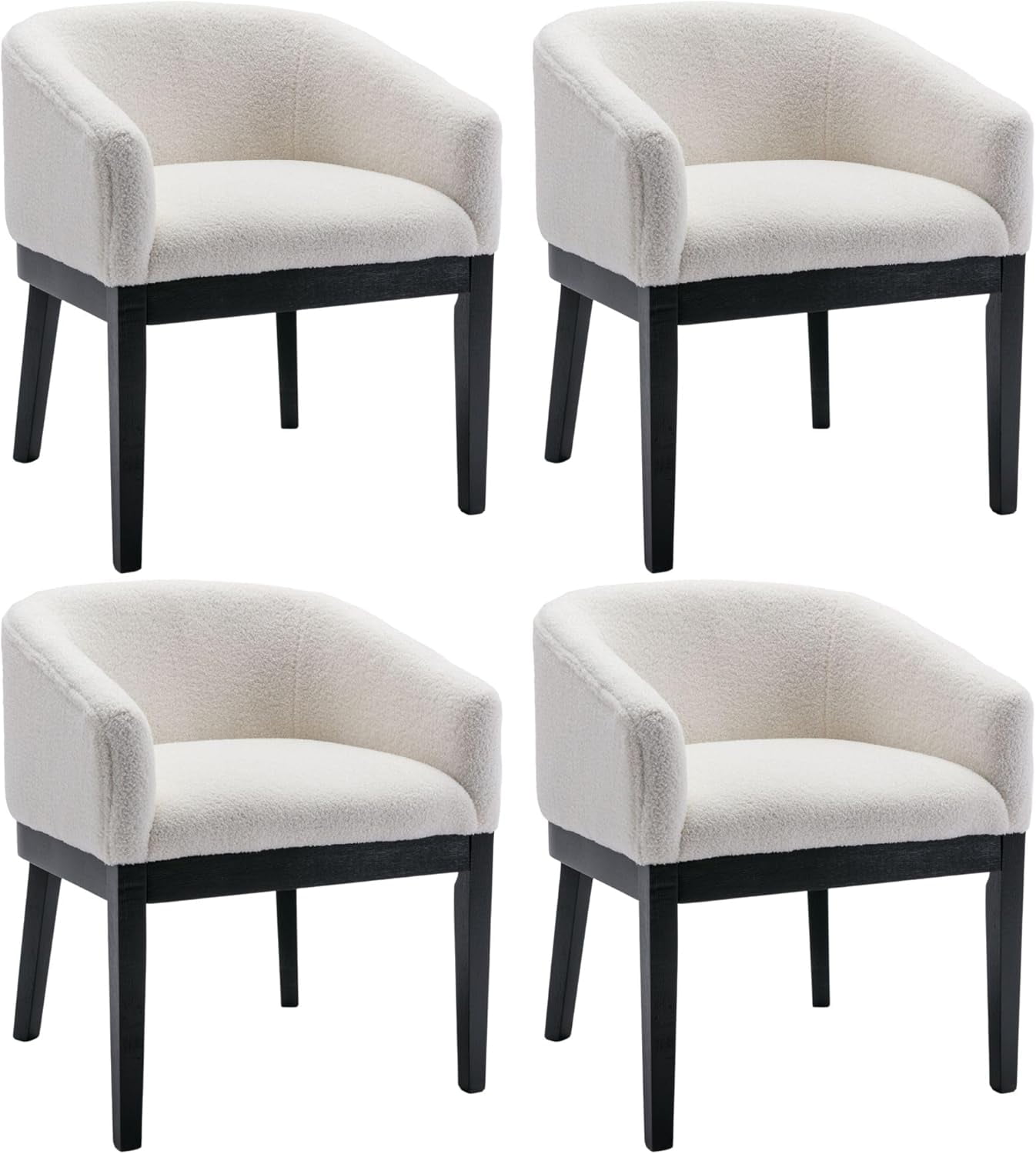 Washon Upholstered Dining Chairs Set of 2, Mid Century Modern Dining ...