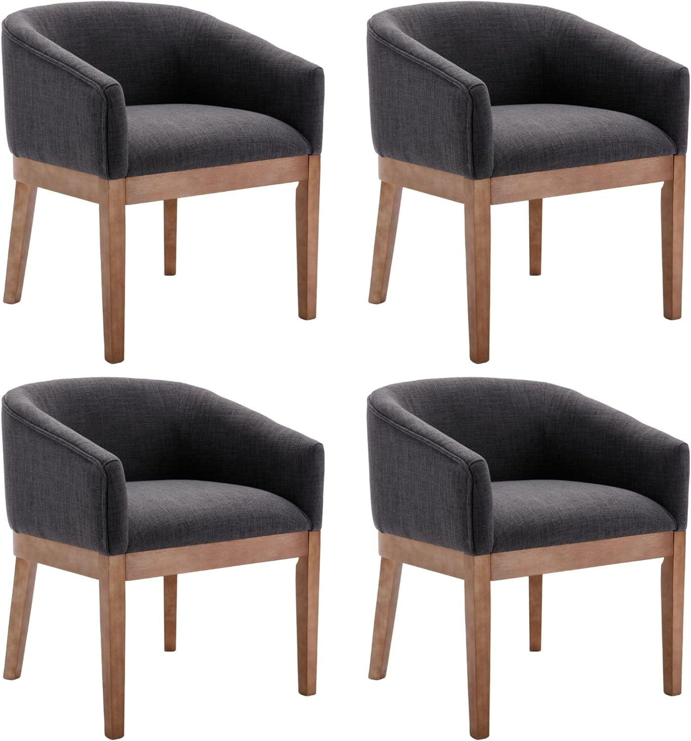 Washon Upholstered Dining Chairs Set of 2, Mid Century Modern Dining ...