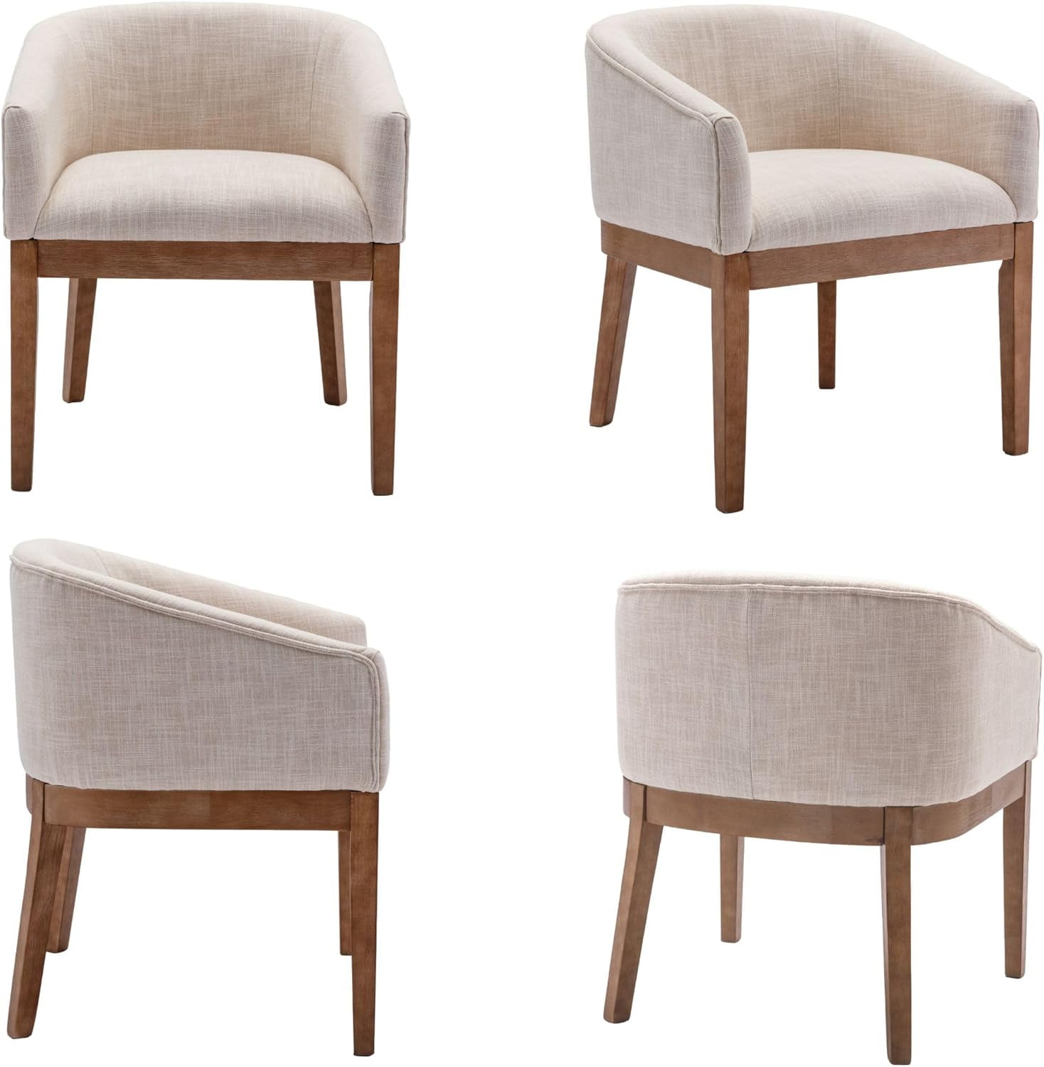 Washon Upholstered Dining Chairs Set of 2, Mid Century Modern Dining ...