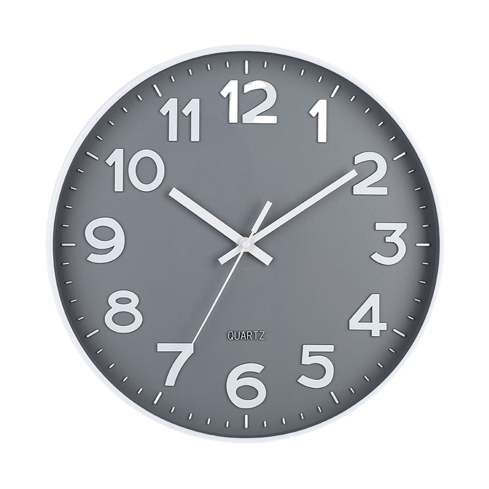 Washranp 12-Inch Wall Clock,Easy to Read Battery Operated Silent Quartz ...