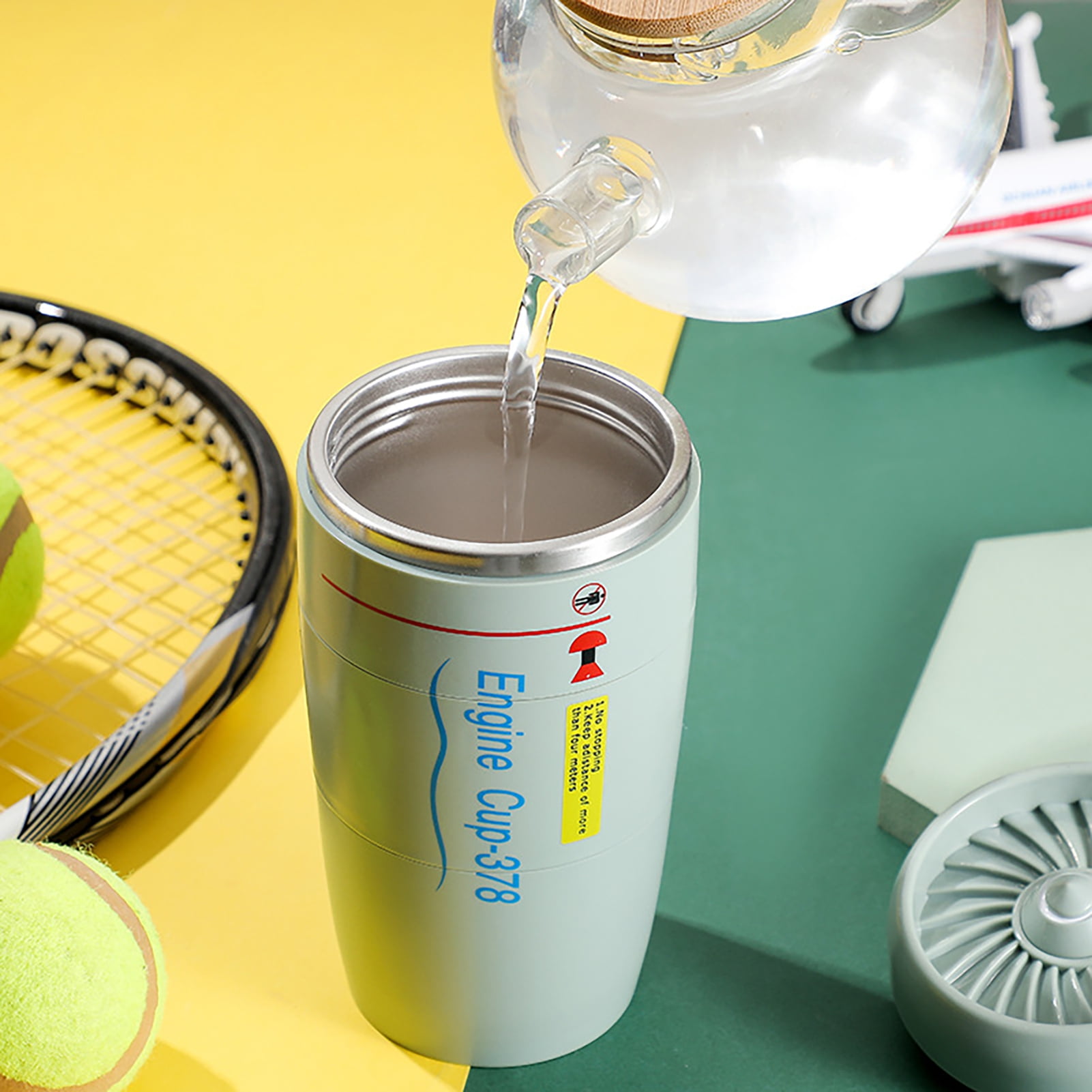 Washranp 12oz Self Stirring Mug,Stainless Steel Automatic Aircraft ...