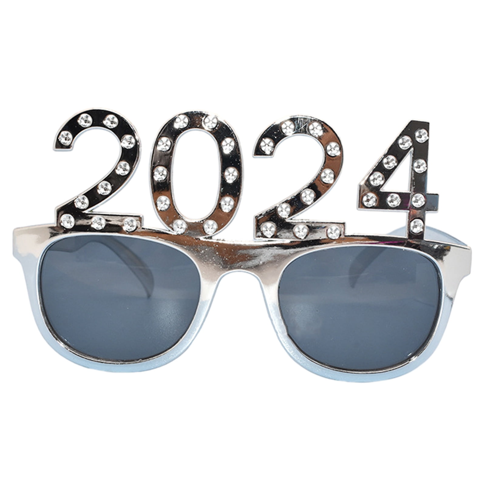 Washranp 1Pair 2024 Glitter Card Eyeglasses,Happy New Year's Eve ...