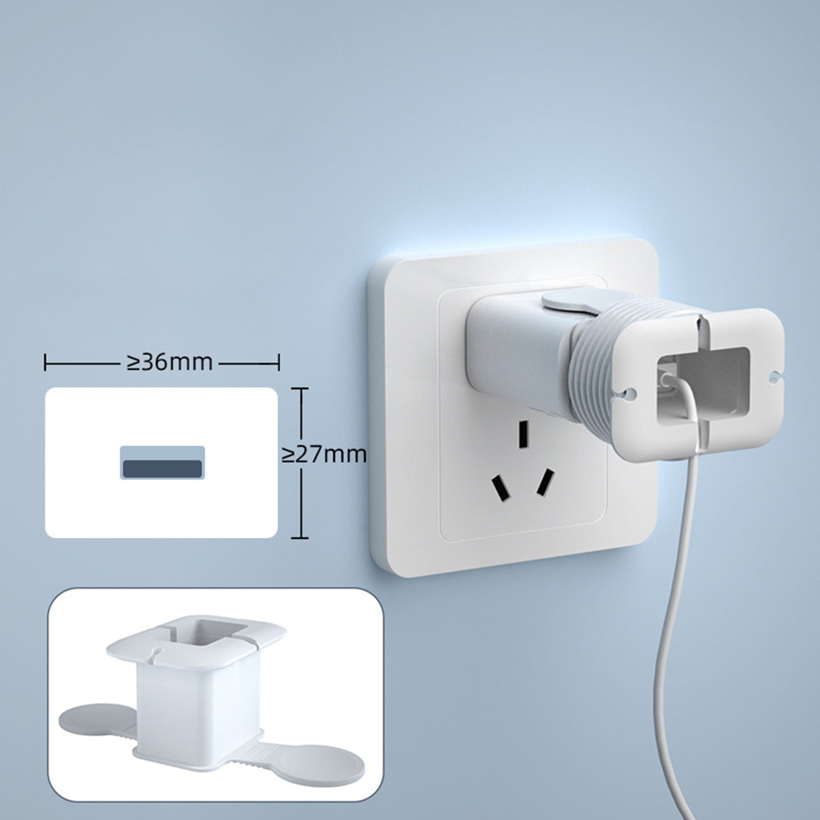 Washranp 2 in 1 Silicone Charger Protector with Cord Wrap Space saving ...