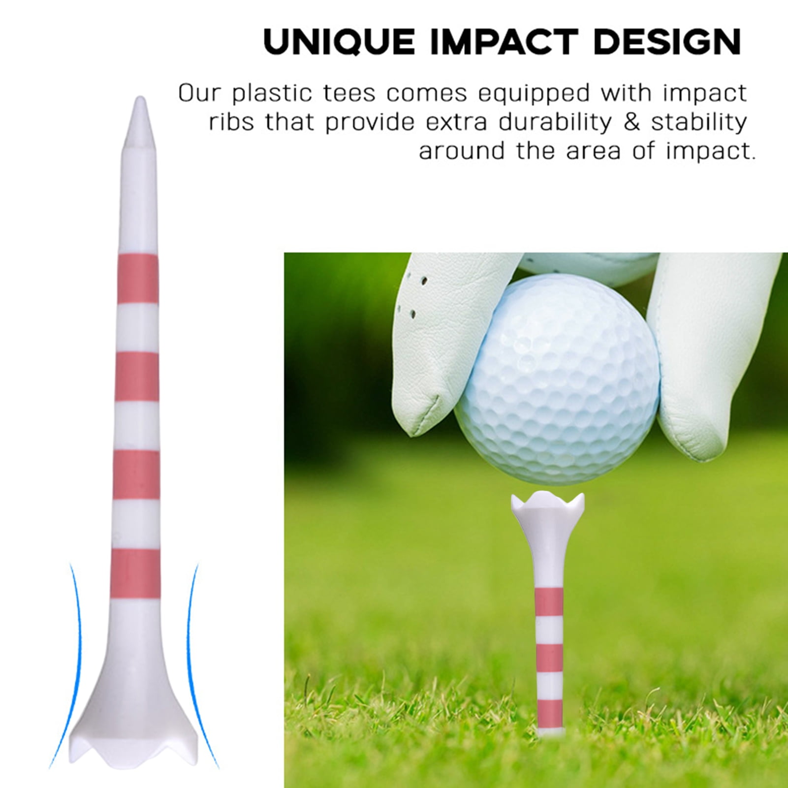 Washranp 20Pcs ABS Golf Tees,Thicker Stable Durable Simple Installation ...
