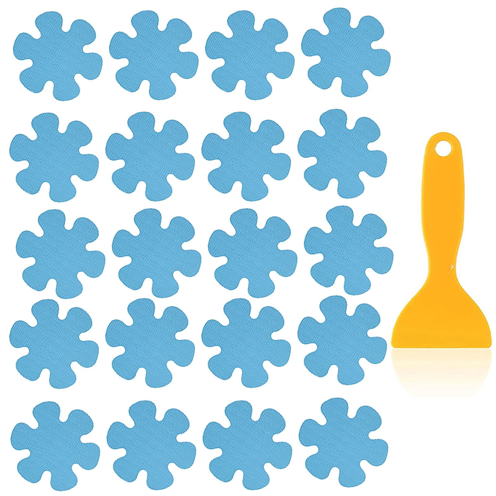 Washranp 20Pcs Non Slip Bathtub Stickers,Waterproof PEVA Safety Flower ...