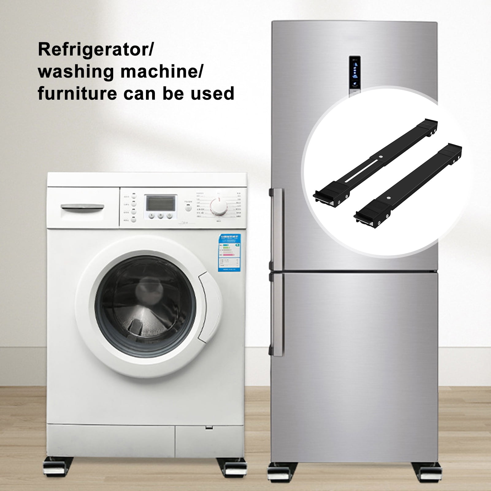 Washranp 2Pcs Furniture Washing Machine Moving Bases with Locking Brake ...