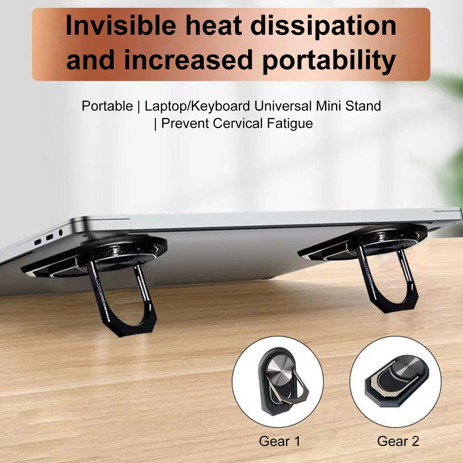 Washranp 2Pcs Portable Keyboard Bracket,Metal Mini Invisible Foldable ...