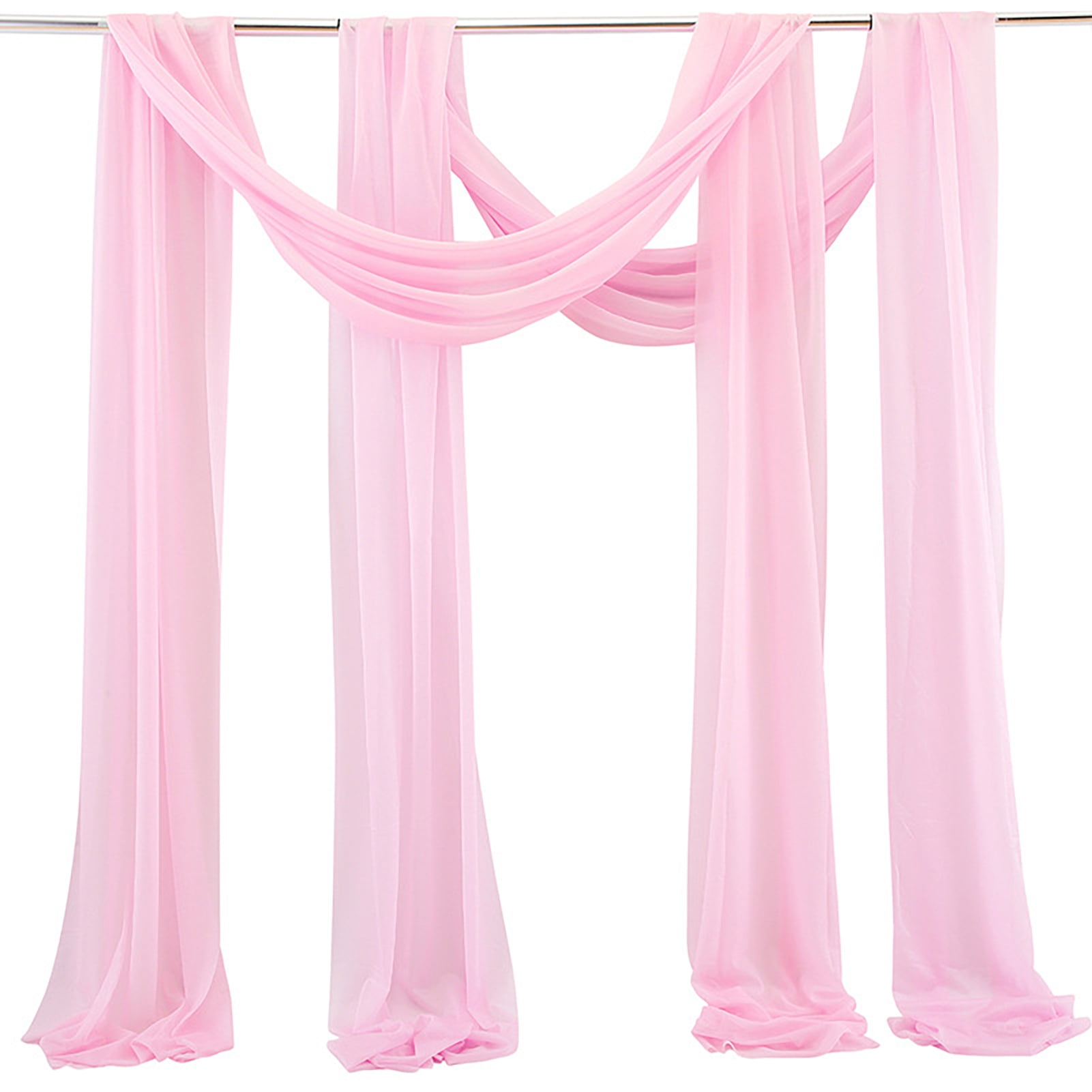 Washranp 2Pcs Wedding Arch Drapes Yarn Fabric Fade-resistant Sheer ...