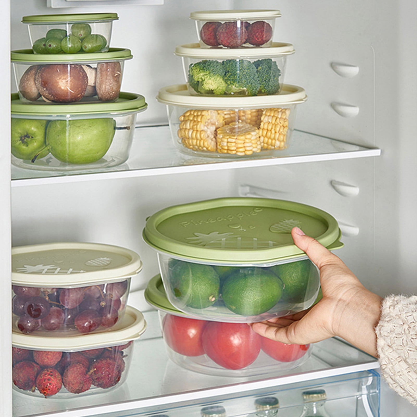 Washranp 3Pcs Food Storage Containers with Lids,Large Capacity BPA Free ...