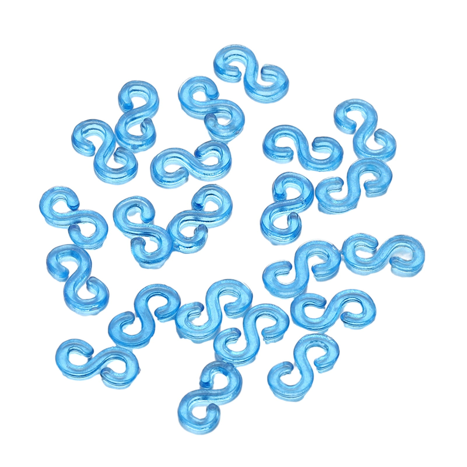 Washranp 500Pcs Rubber Band Clips,Elastic Buckles S-shaped Connectors ...