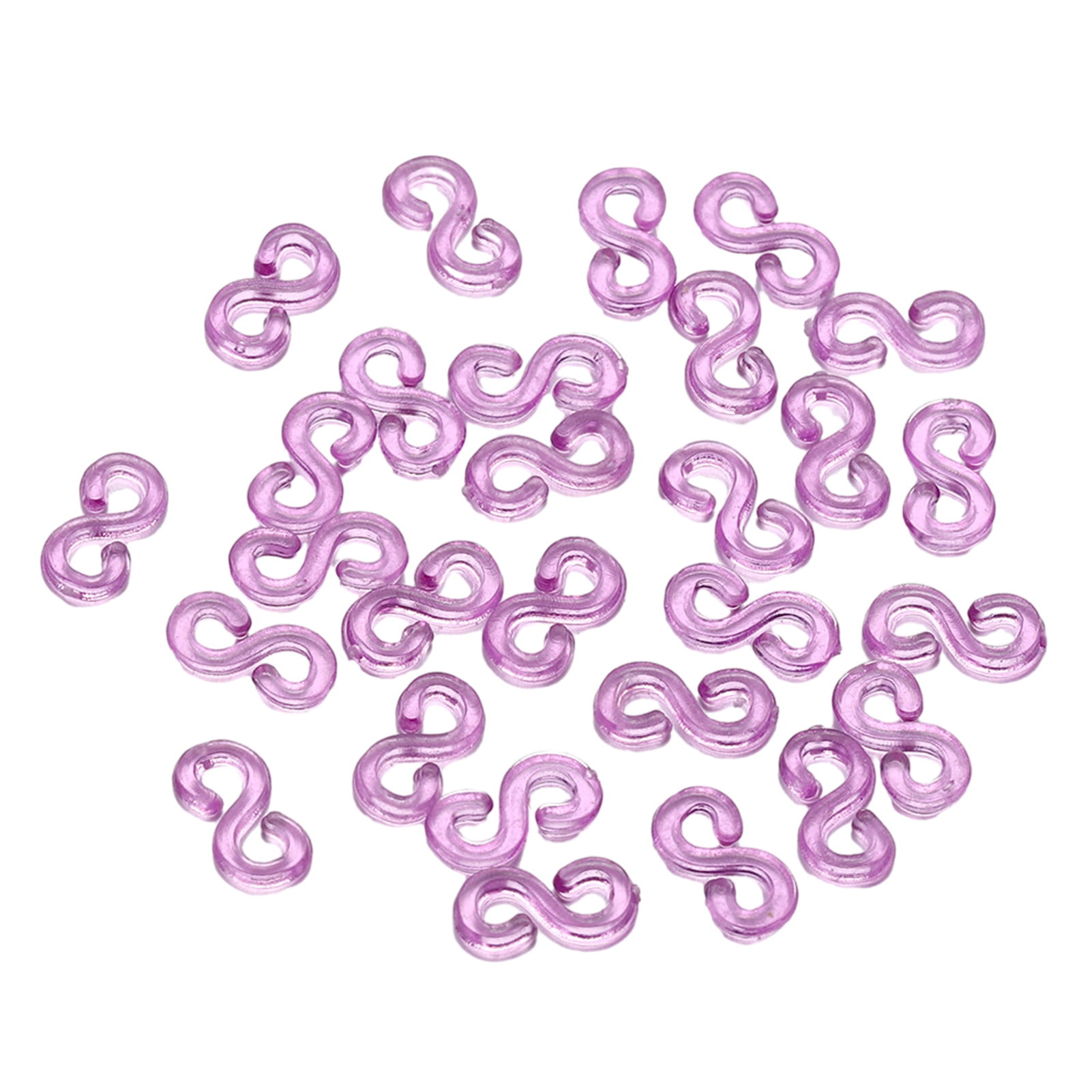 Washranp 500Pcs Rubber Band Clips,Elastic Buckles S-shaped Connectors ...