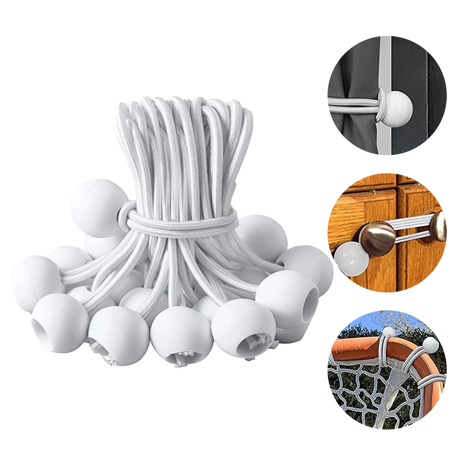 Washranp 50Pcs Ball Bungee Cords,Portable Tarp Canopy Bungee Balls ...
