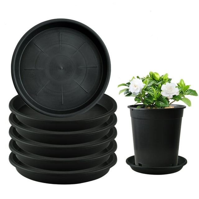 Washranp 5Pcs Plastic Plant Trays,Heavy Duty Flower Pot Drainage Tray ...