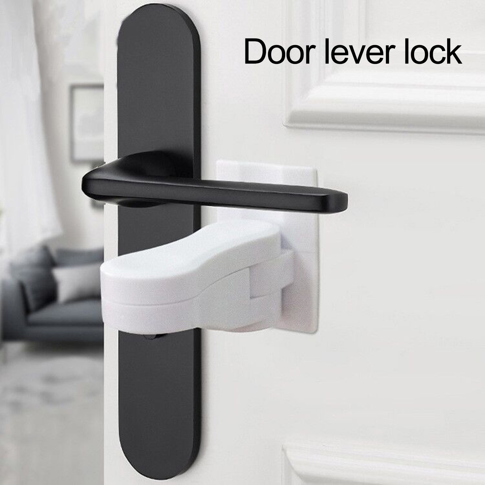 Washranp 6Pcs Child Proof Door Lever Lock,Plastic Self-Adhesive 180 ...