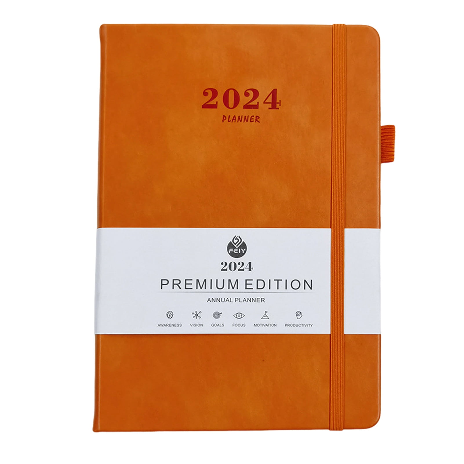 Washranp A5 Weekly Monthly Planner Notebook,Faux Leather Planner 2024 ...