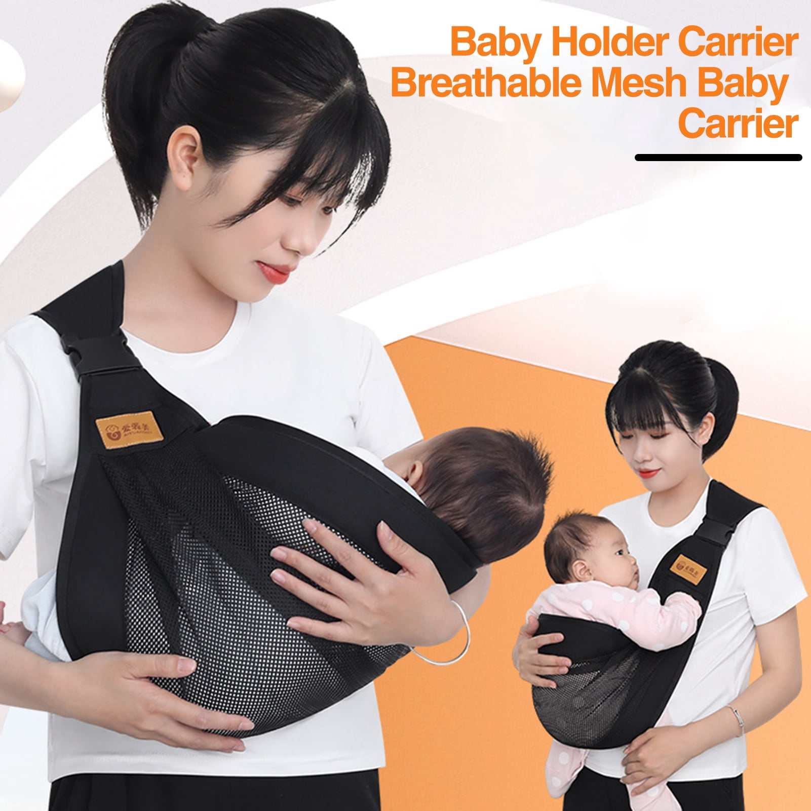 Washranp Baby Carrier,Lightweight Breathable Mesh/Cloth Cotton Fabric ...
