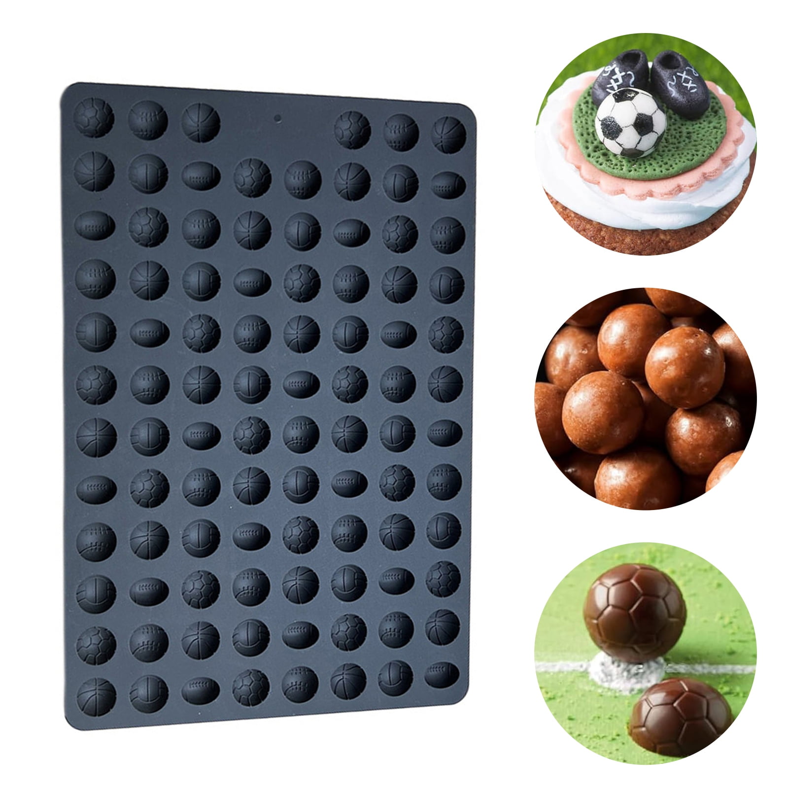 Washranp Balls Silicone Mold,Mini Gummy Molds Soccer Basketball ...