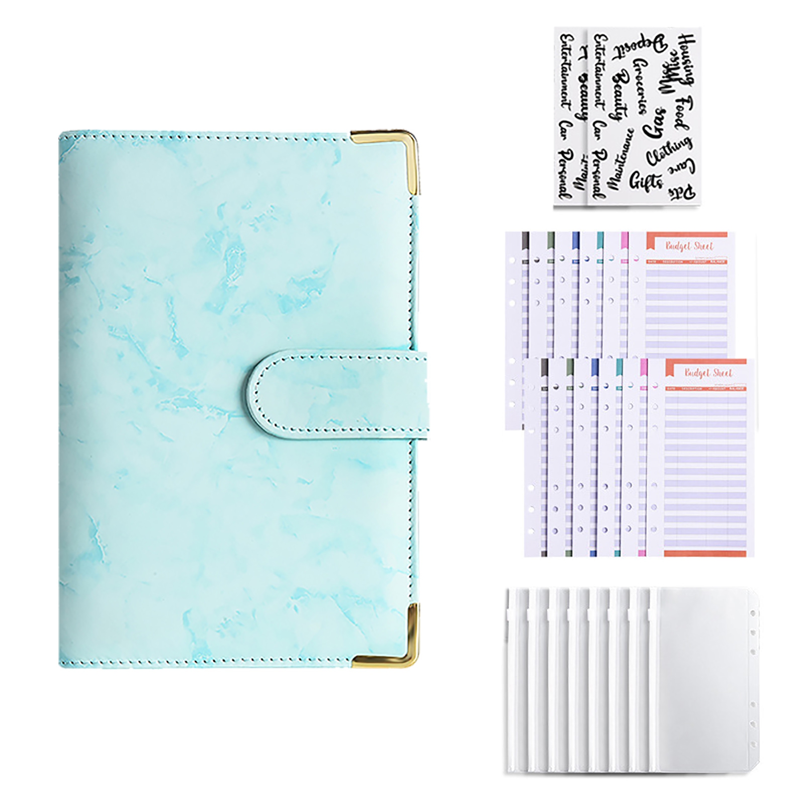 Washranp Budgeting Binder with Zipper Bags,Premium A6 Budgeting Cards ...