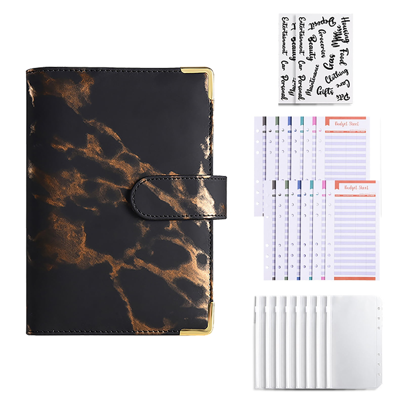 Washranp Budgeting Binder with Zipper Bags,Premium A6 Budgeting Cards ...