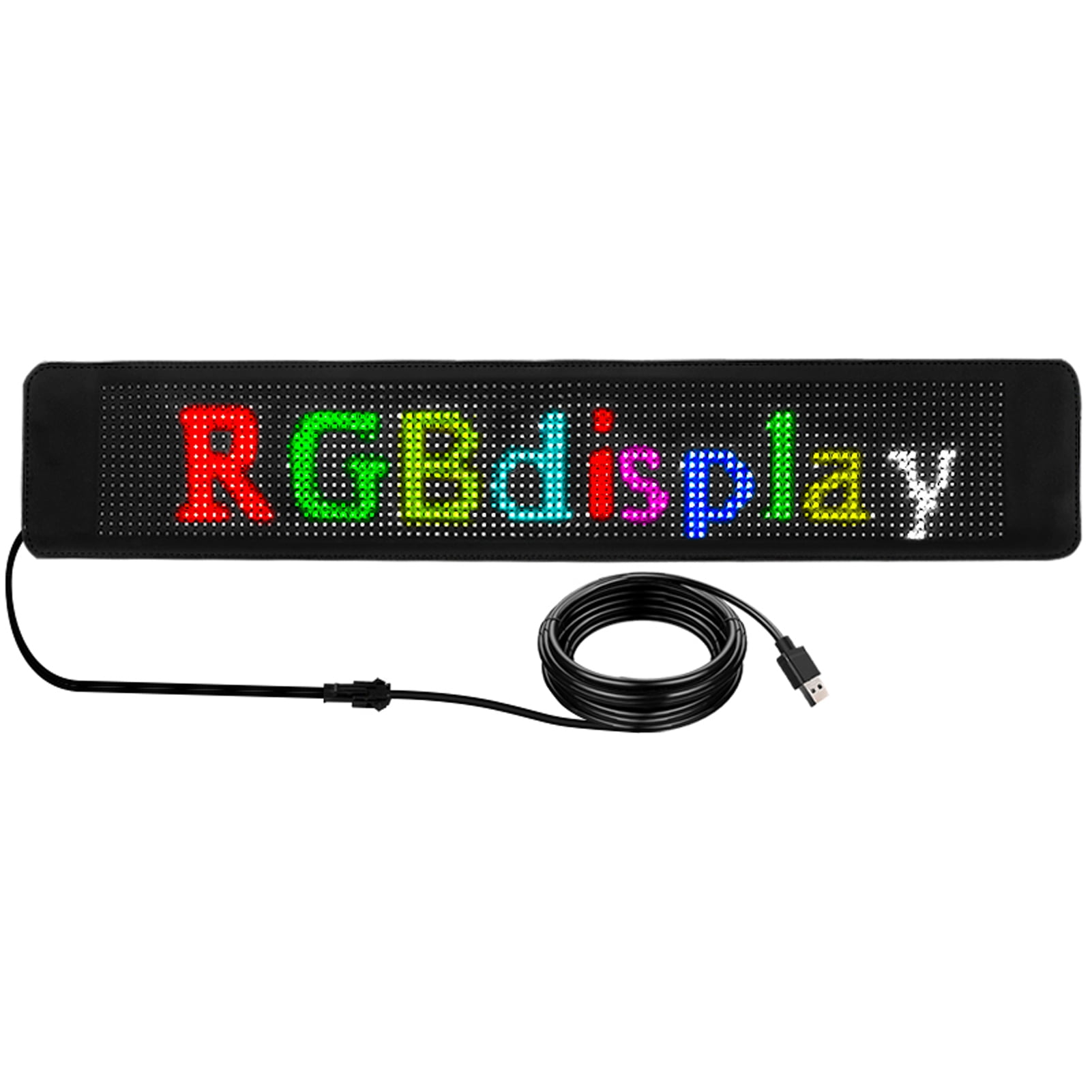 Washranp Car Colours LED Sign,Flexible LED RGB Display Bluetooth ...