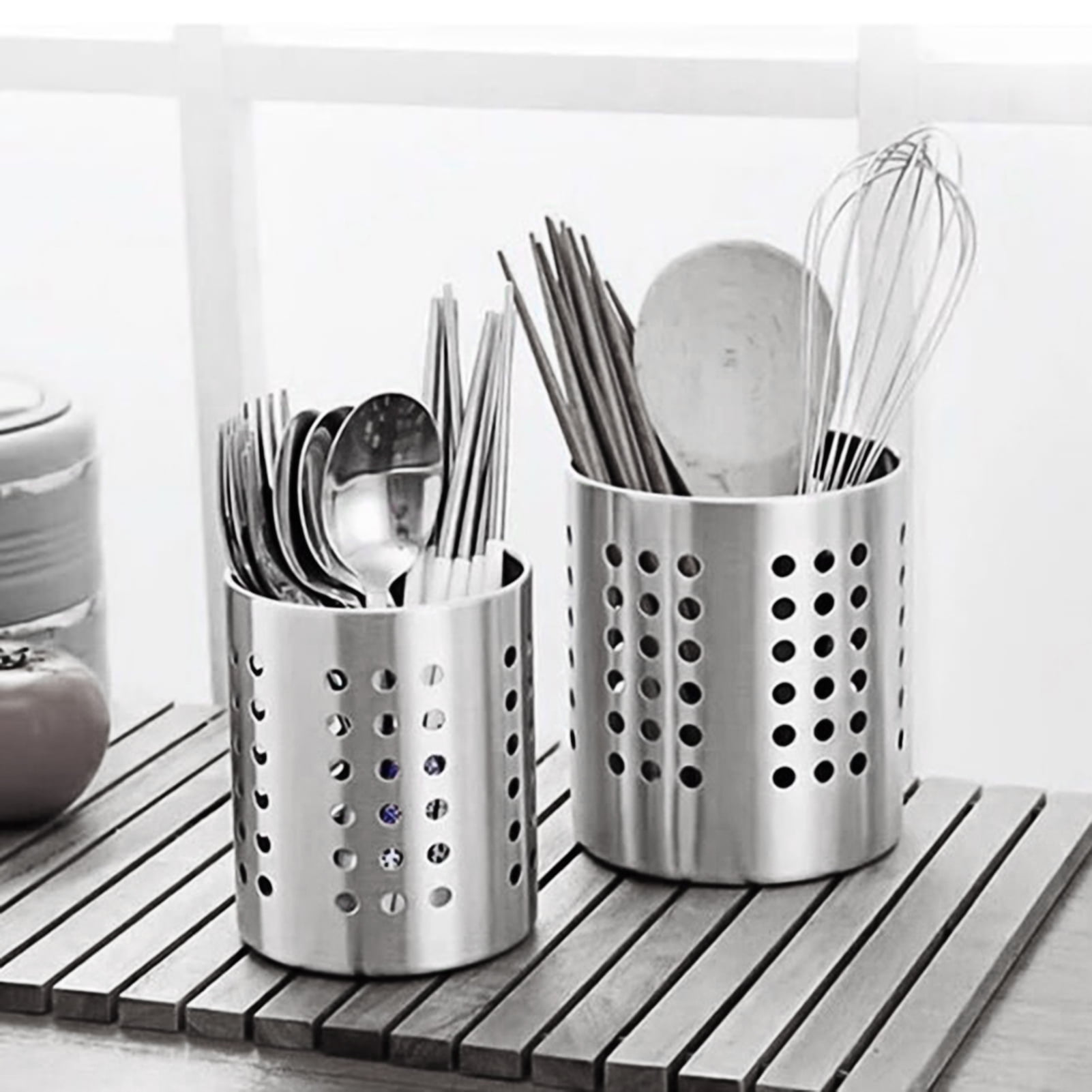 Washranp Chopsticks Holder,Stainless Steel Utensil Holder Sink ...
