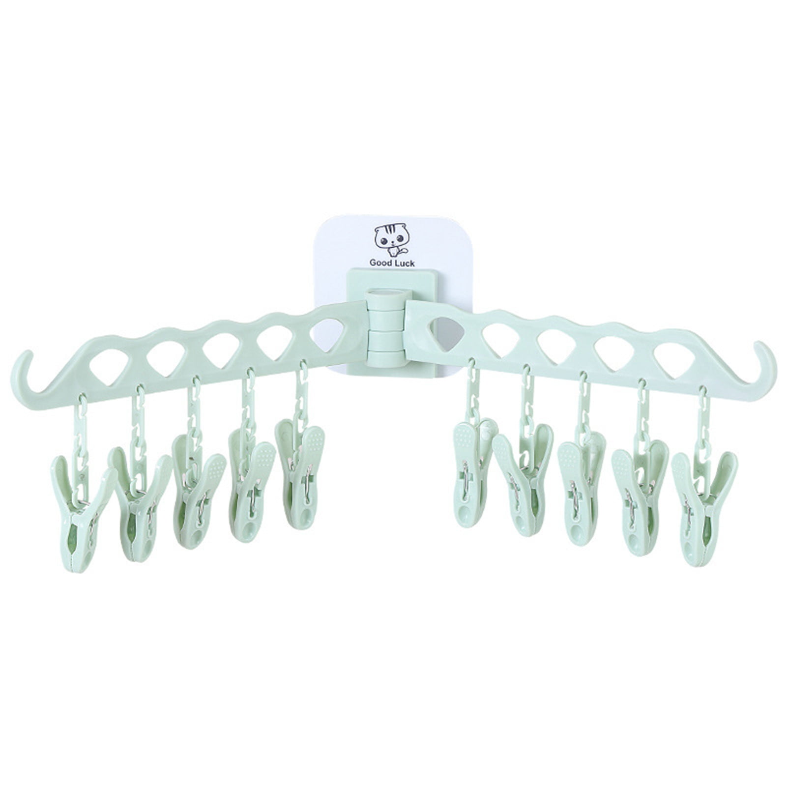 Washranp Clothes Drying Rack,Self-Adhesive Plastic Space-Saving Folding ...