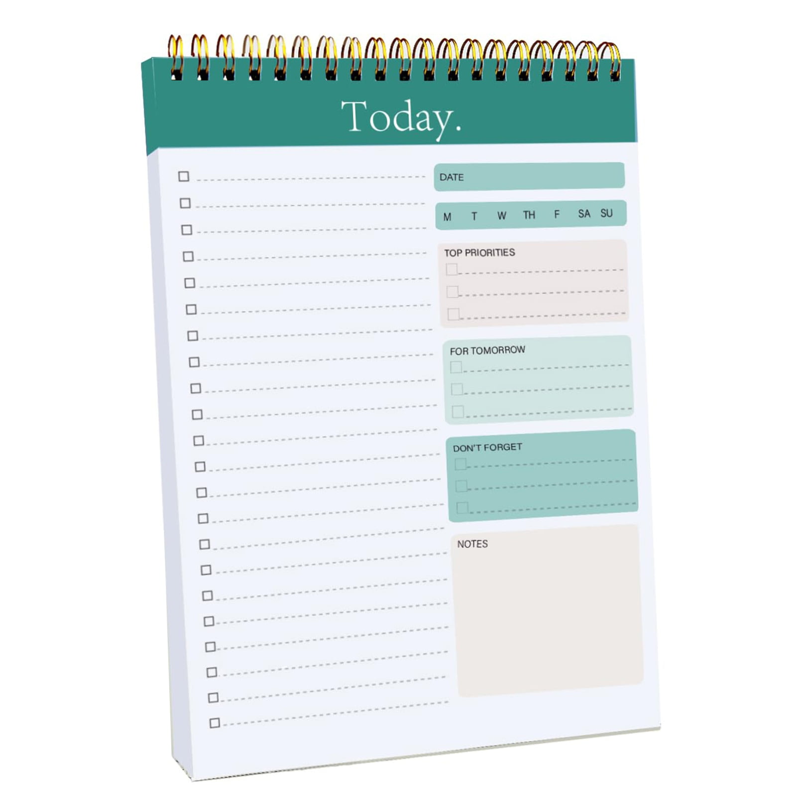 Washranp Daily Planner Notebook,Page Turning Notepad To Do Lists ...