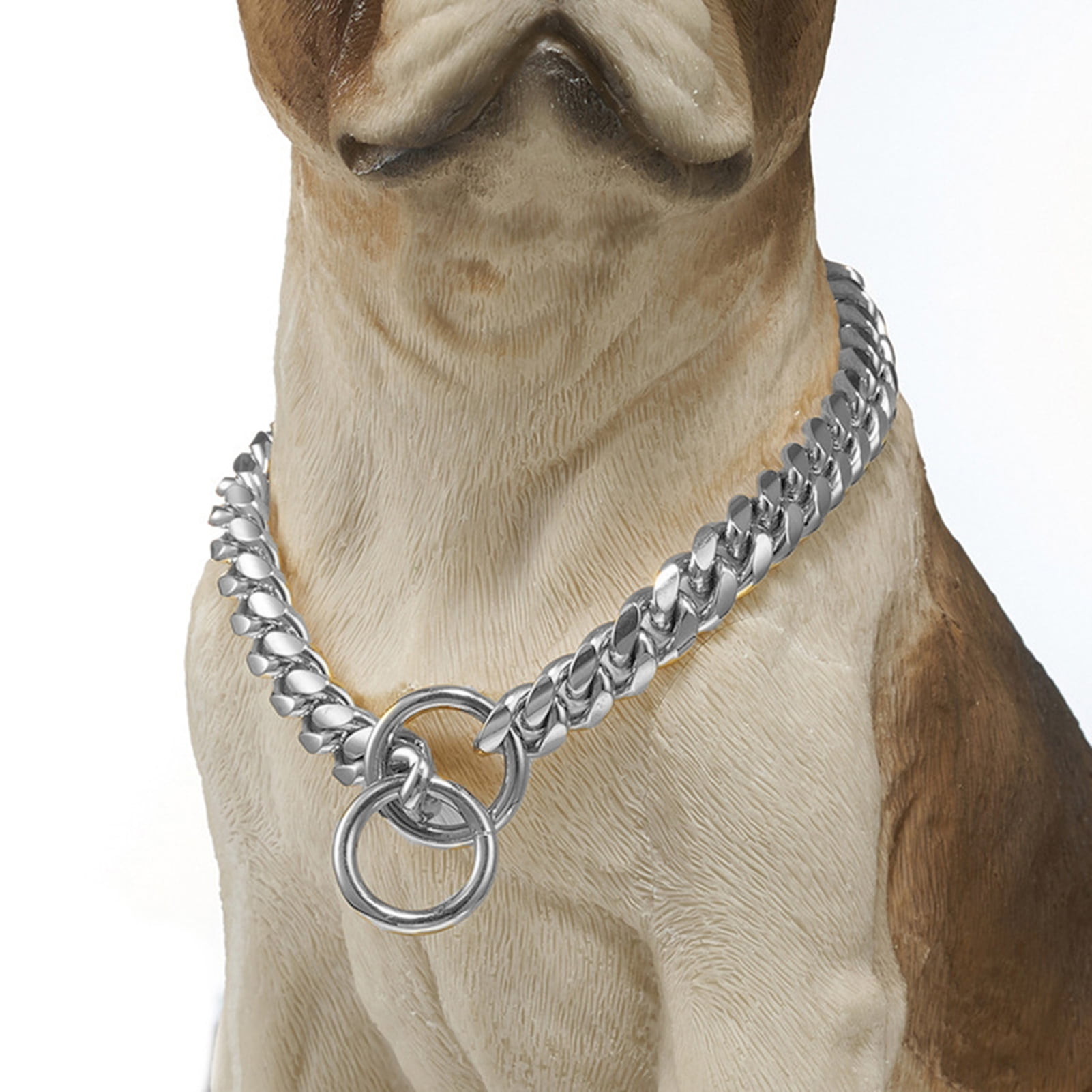 Washranp Dog Chain Collar,Cuban Link Chain Stainless Steel Metal Dog ...