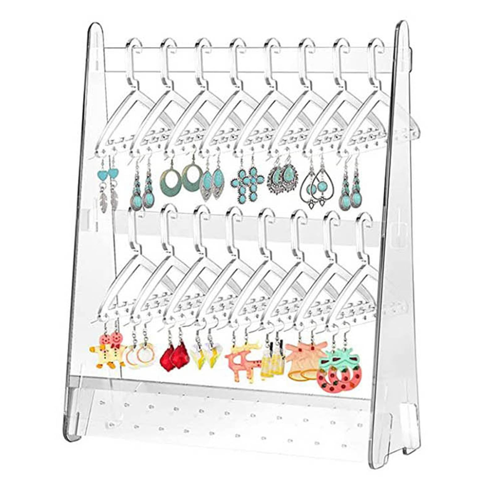Washranp Earring Organizer Stand,Durable Acrylic Jewelry Holder with 16 ...
