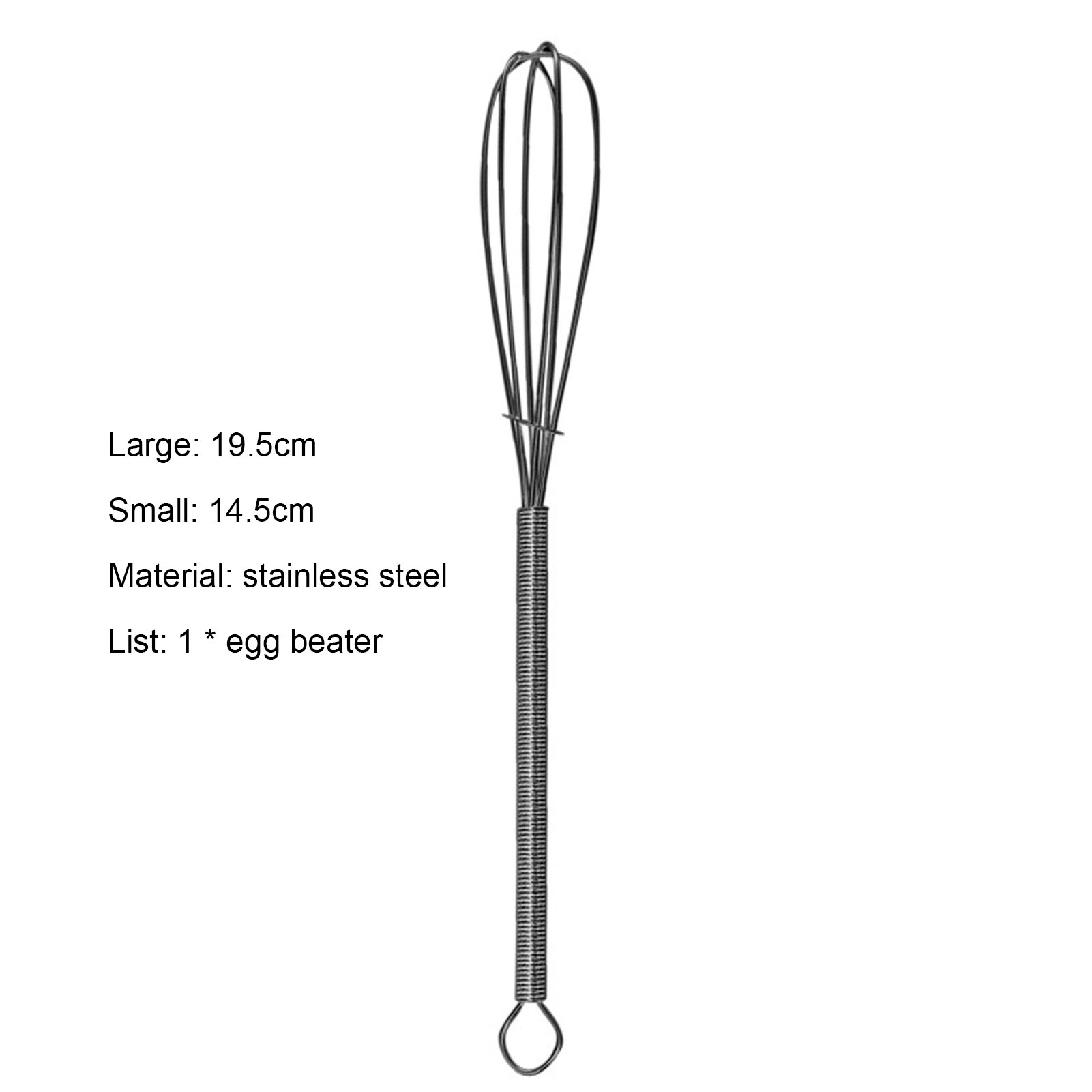 Washranp Egg Whisk Compact Size Comfortable Grip Stainless Steel DIY ...