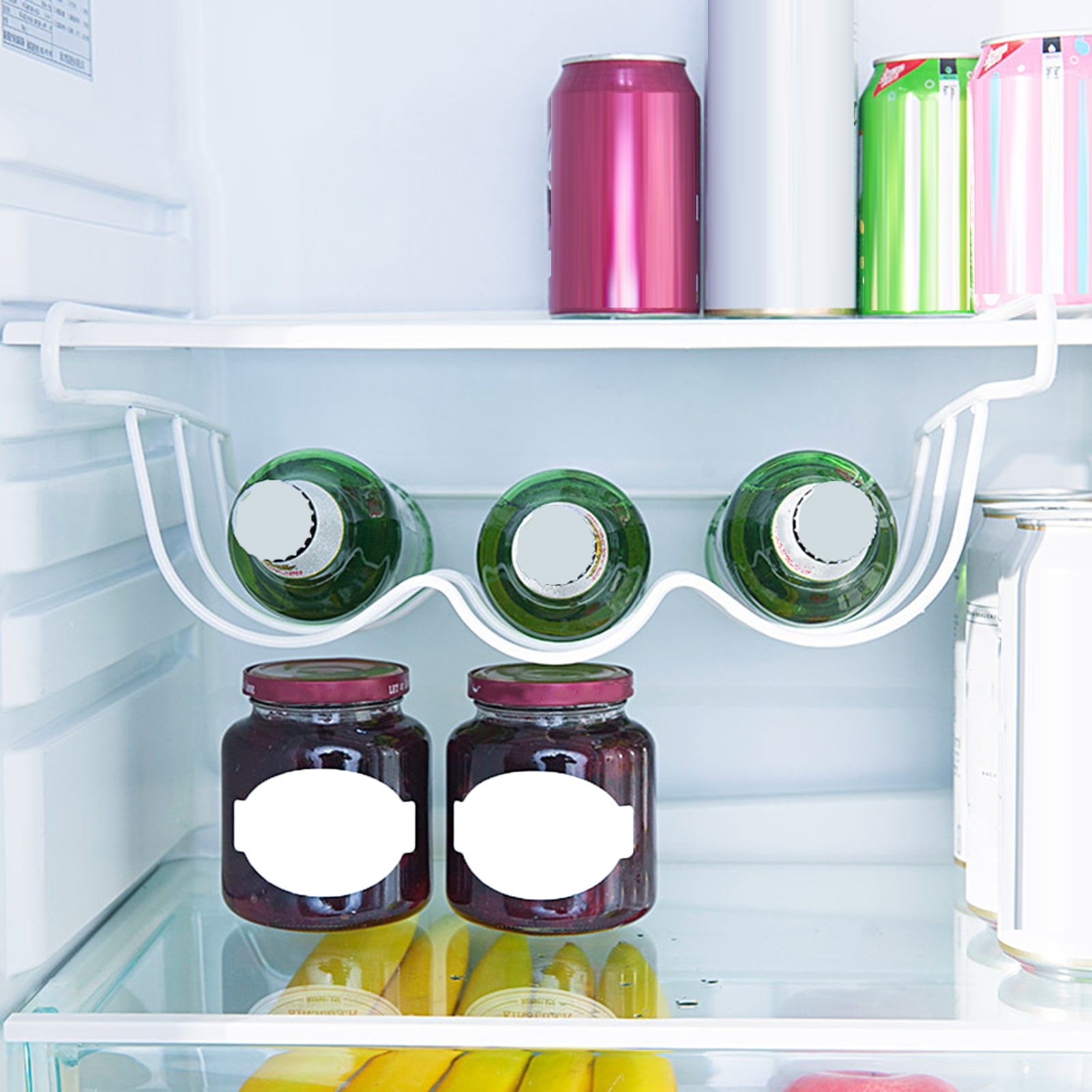 Washranp Fridge Wine Rack,Iron Refrigerator Slide On Rack Holds 3 ...