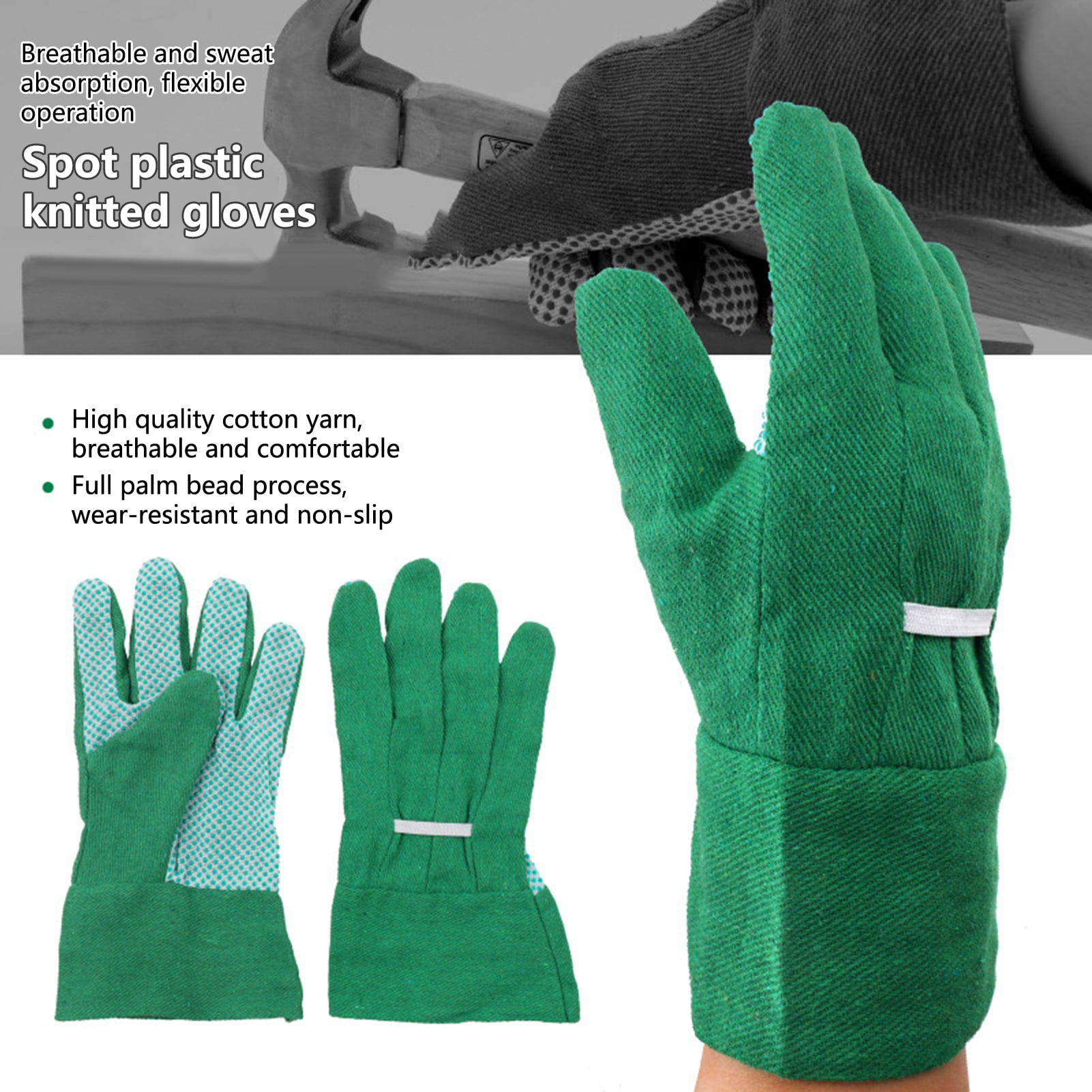 Washranp Gardening Gloves Breathable Friction Palm Anti slip Thick Full ...