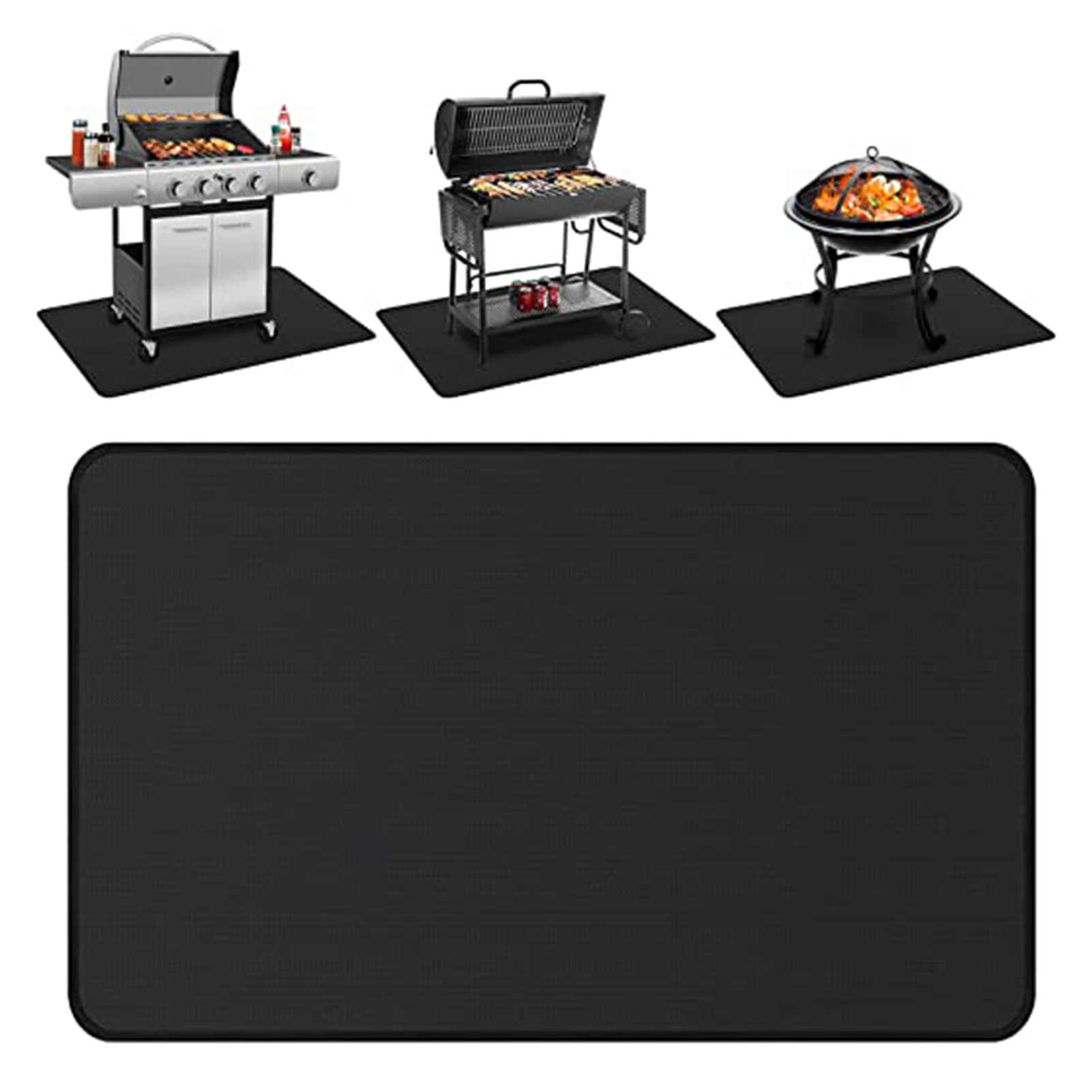 Washranp Grill Mat Waterproof BBQ Fireproof Mat Deck Grass for Outdoor ...