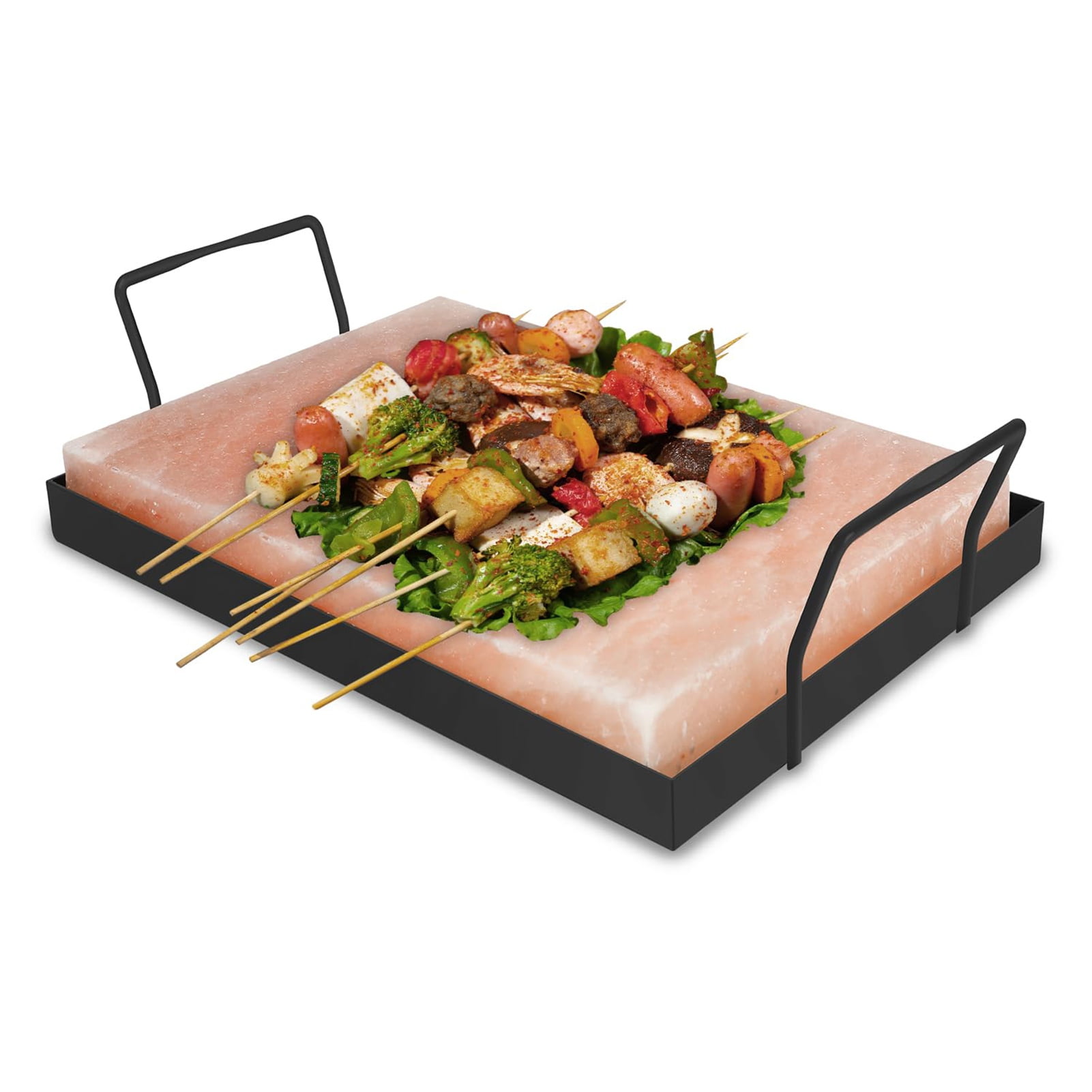 Washranp Himalayan Salt Shelf,Stainless Steel Grill Grate Black Trays ...