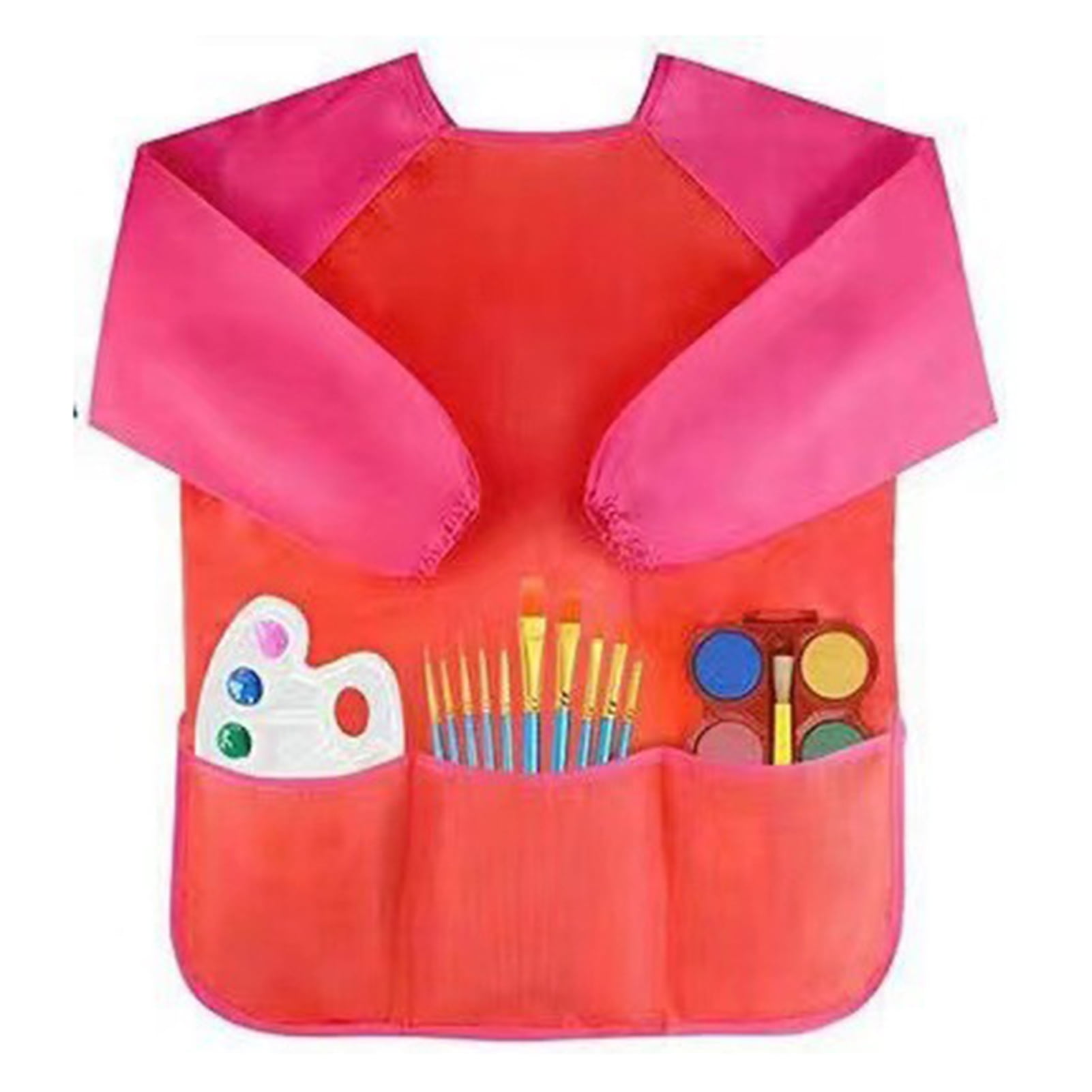 Washranp Kids Art Smocks,Waterproof Long Sleeves Art Aprons with 3 ...