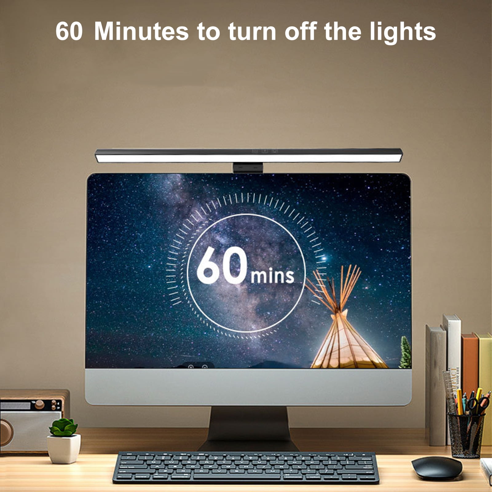 Washranp Laptop Monitor Hanging Light Bar, USB E-Reading LED Task Lamp ...