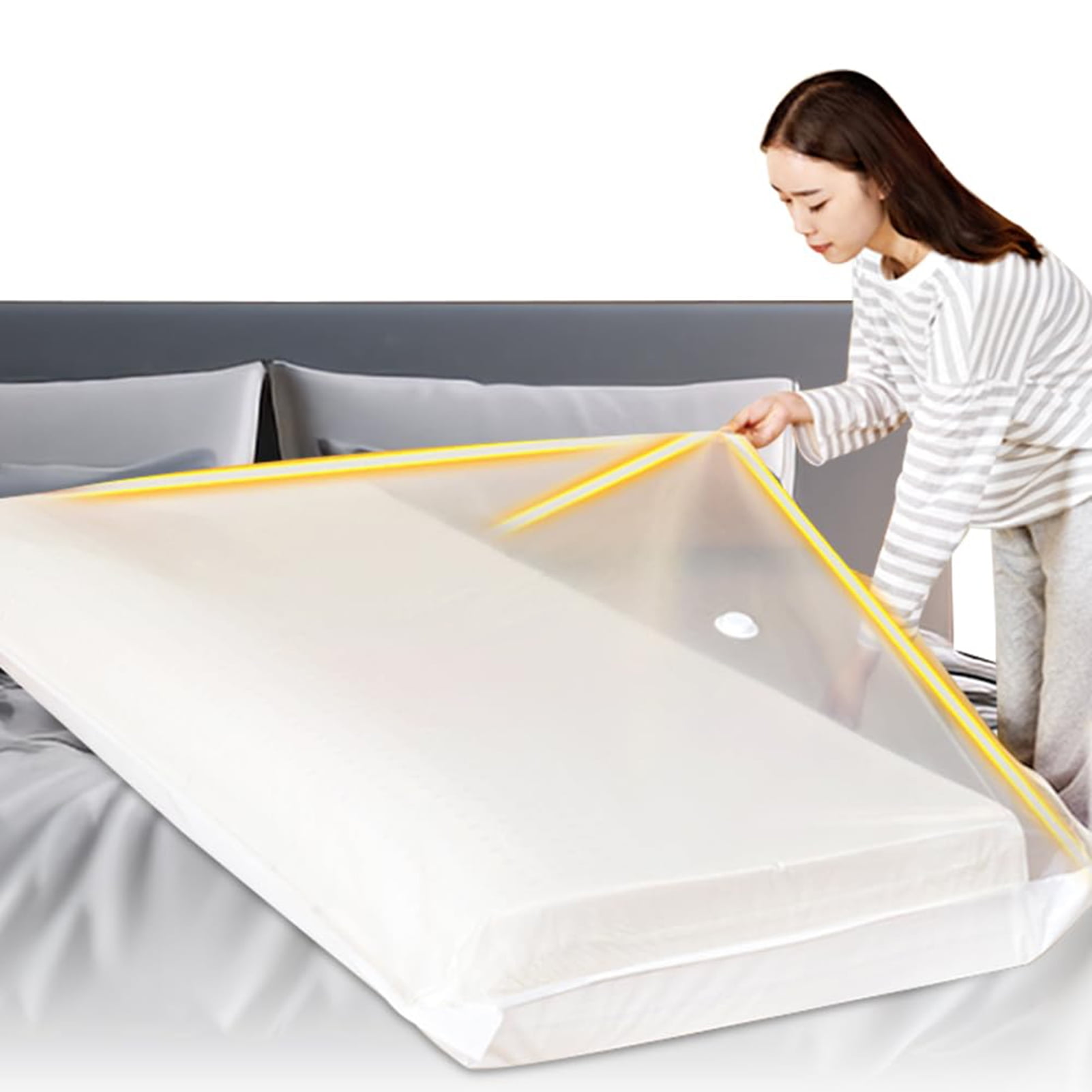 Washranp Mattress Vacuum Storage Bag,Clear Space Saver Large Foam ...