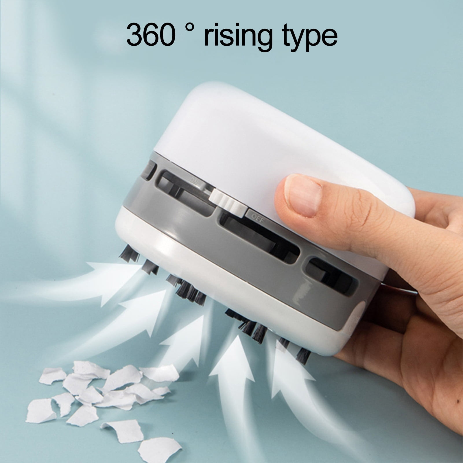 Washranp Mini Crumb Vacuum Cleaner,Portable Desktop Sweeper Handheld ...