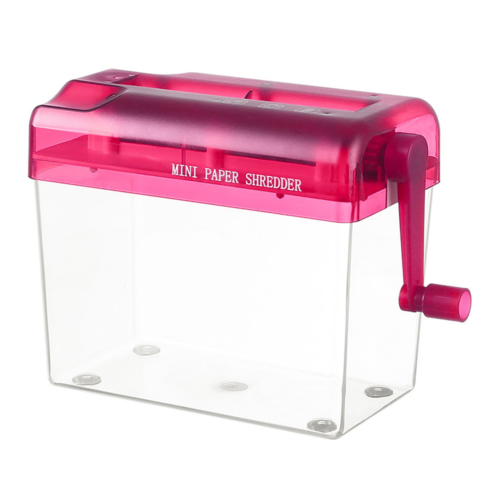 Washranp Mini Hand Paper Shredder,Clear Portable Large Capacity Manual ...