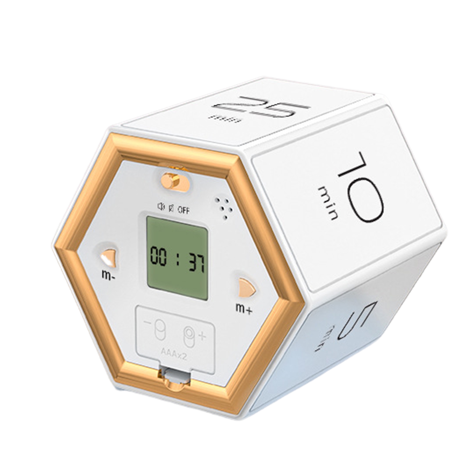 Washranp Multi Hexagon Clock Timer Magnetic Flip Digital Backlit Display Led Timer With 6 Preset