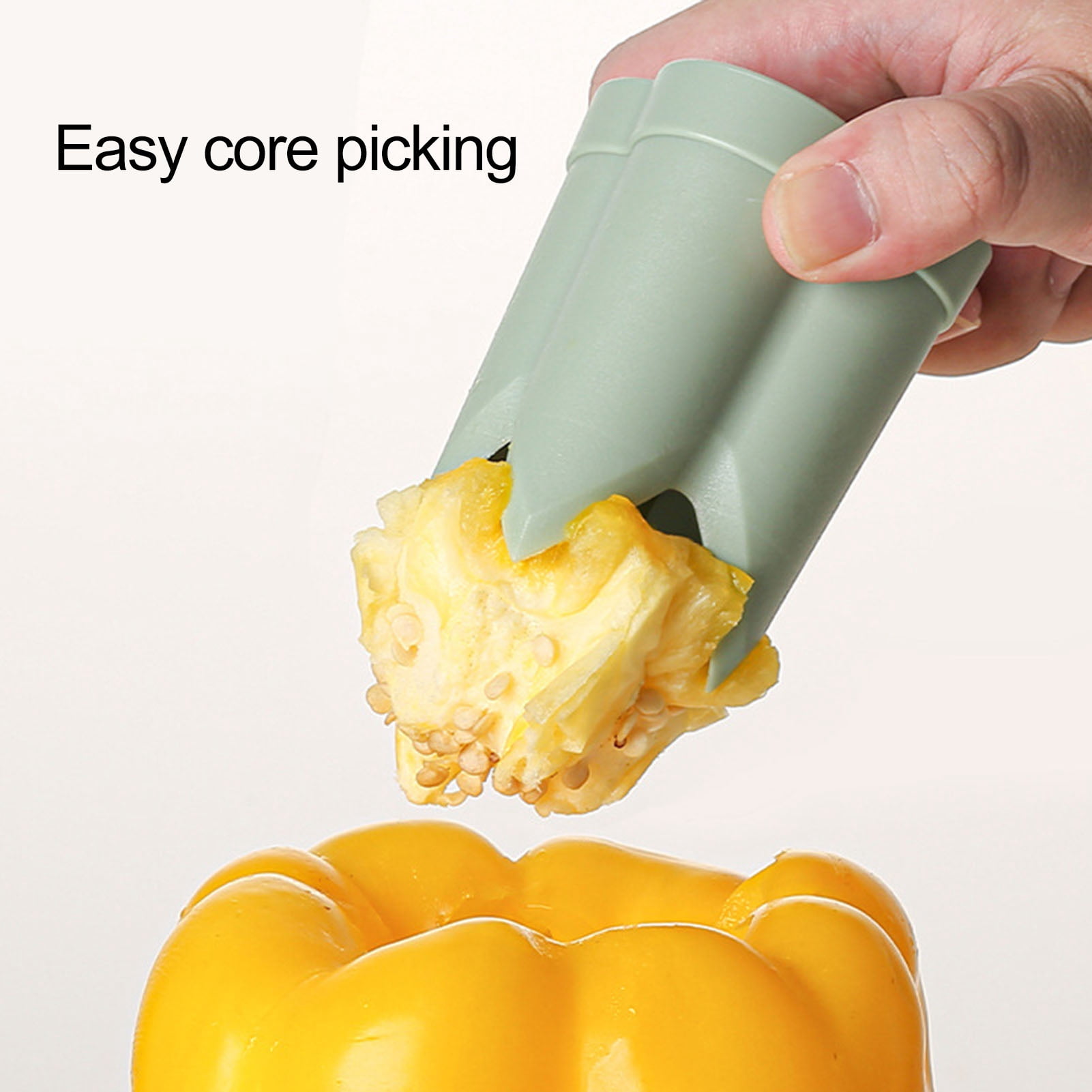 Washranp Pepper Core Slicer Tool,ABS 2-in-1 Heavy Duty Fruit Easy Core ...