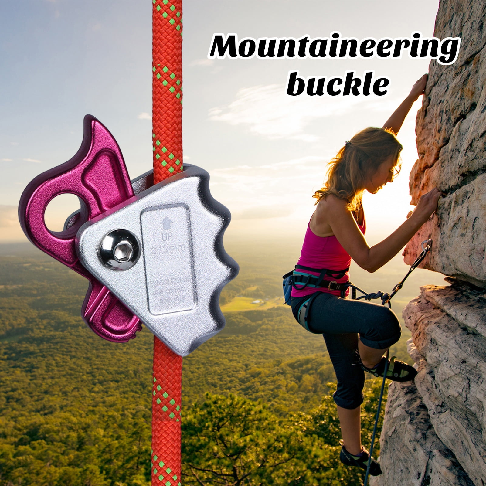 Washranp Rock Climbing Ascender Ultralight Fall Carabiner Belay Device ...