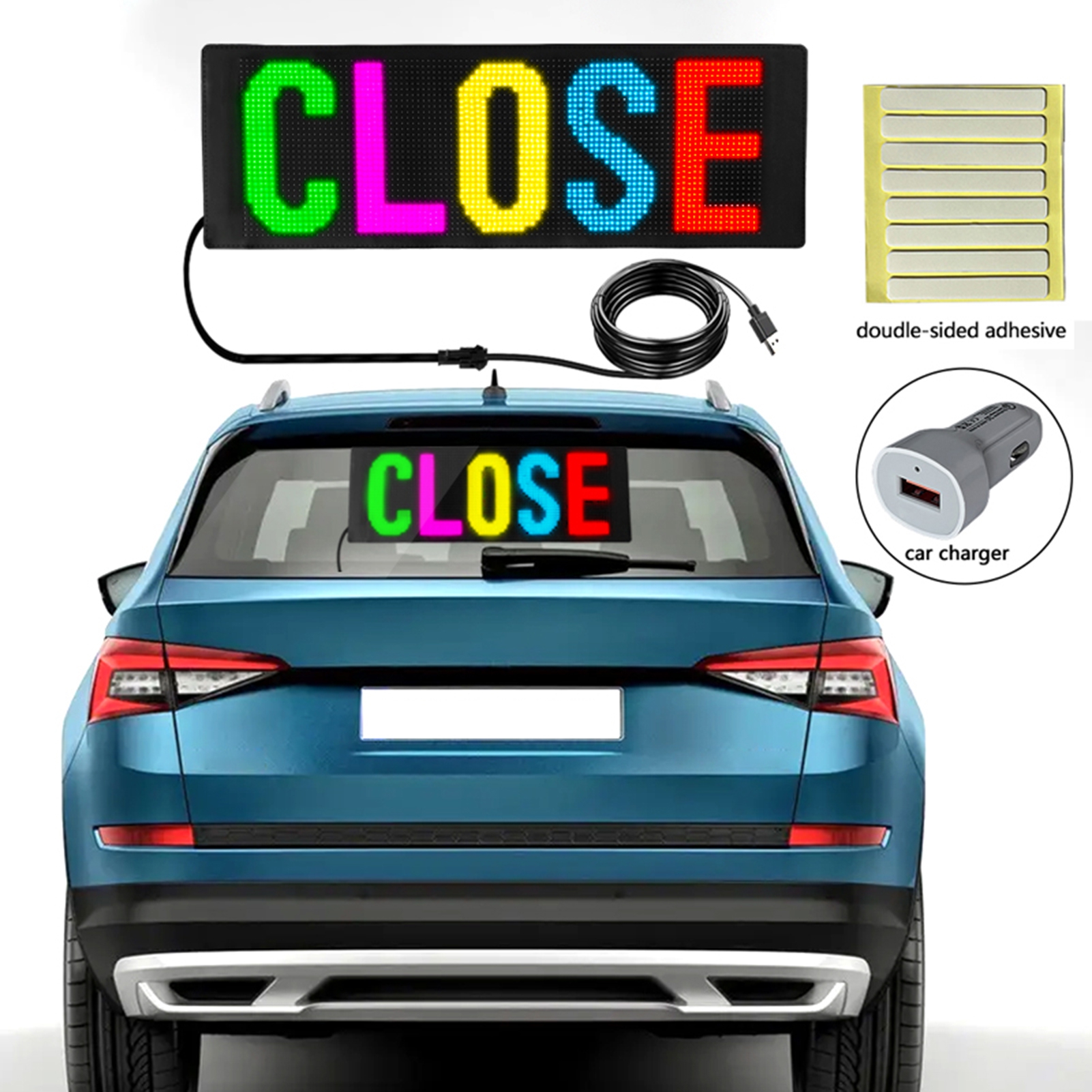 Washranp Scrolling LED Sign,Flexible Business LED RGB Display Bluetooth ...