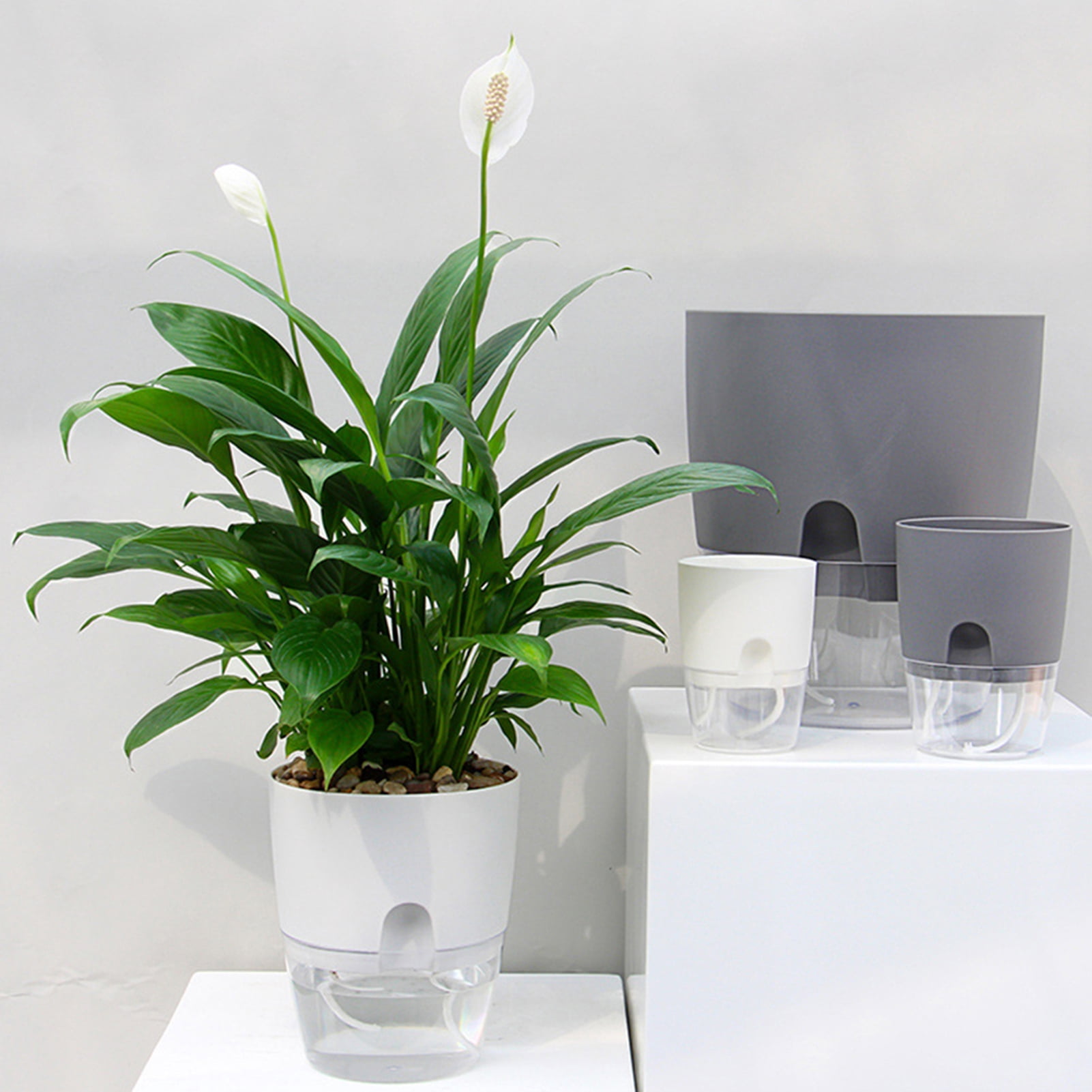 Washranp Self Watering Pots for Indoor Plants,Double Layer Water ...