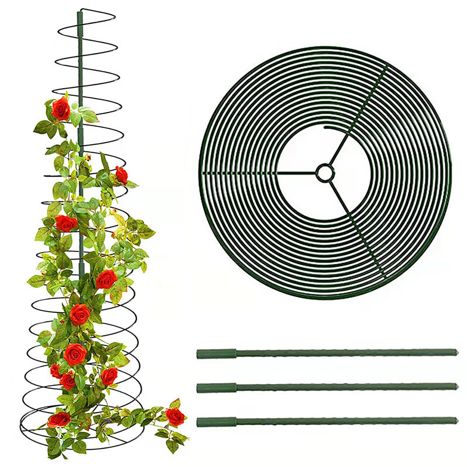 Washranp Spiral Plant Support Cages,Metal Rust Resistant Stretchable ...