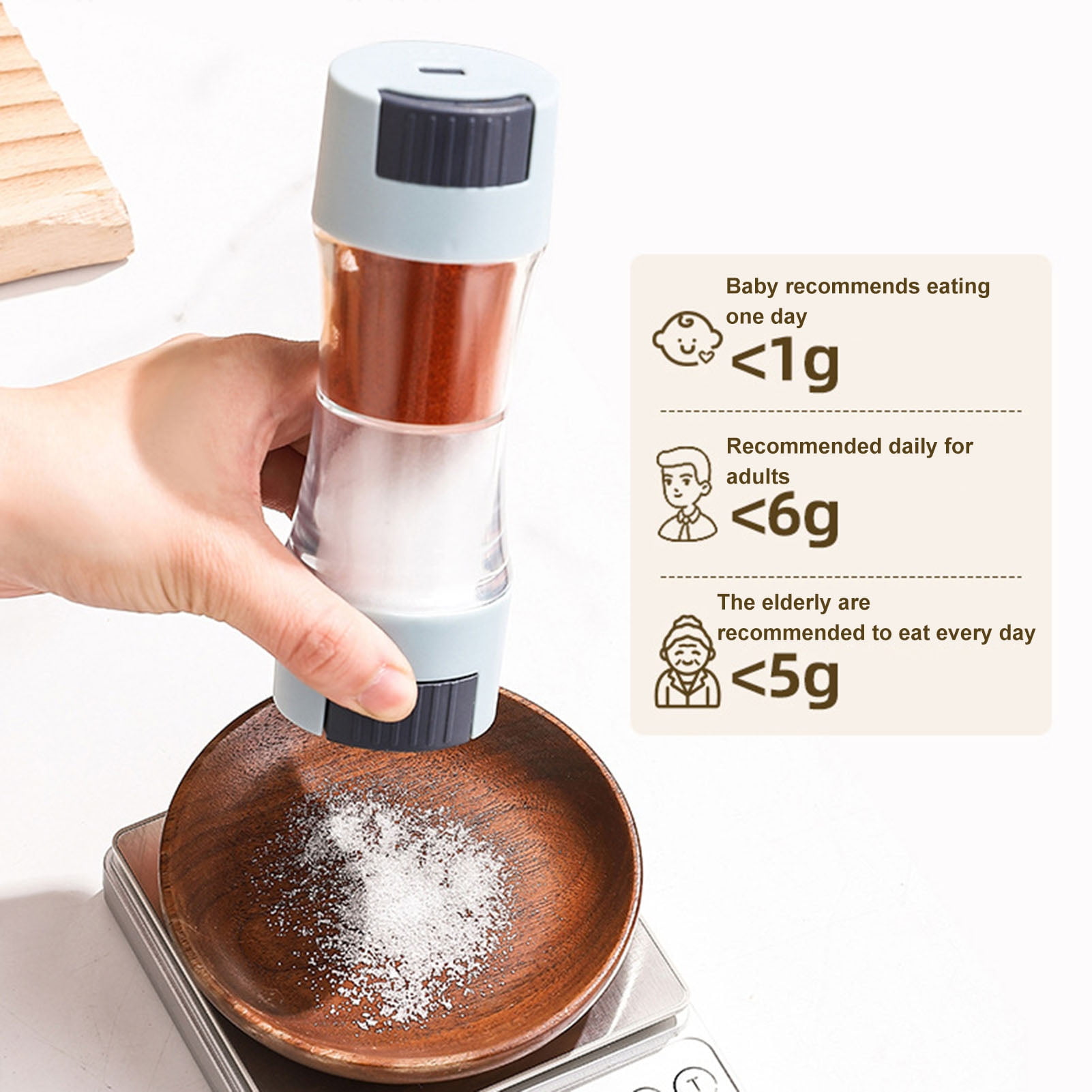 Washranp Sprinkle Salt Seasoning Bottle,Sealed Moisture-Proof Visible ...